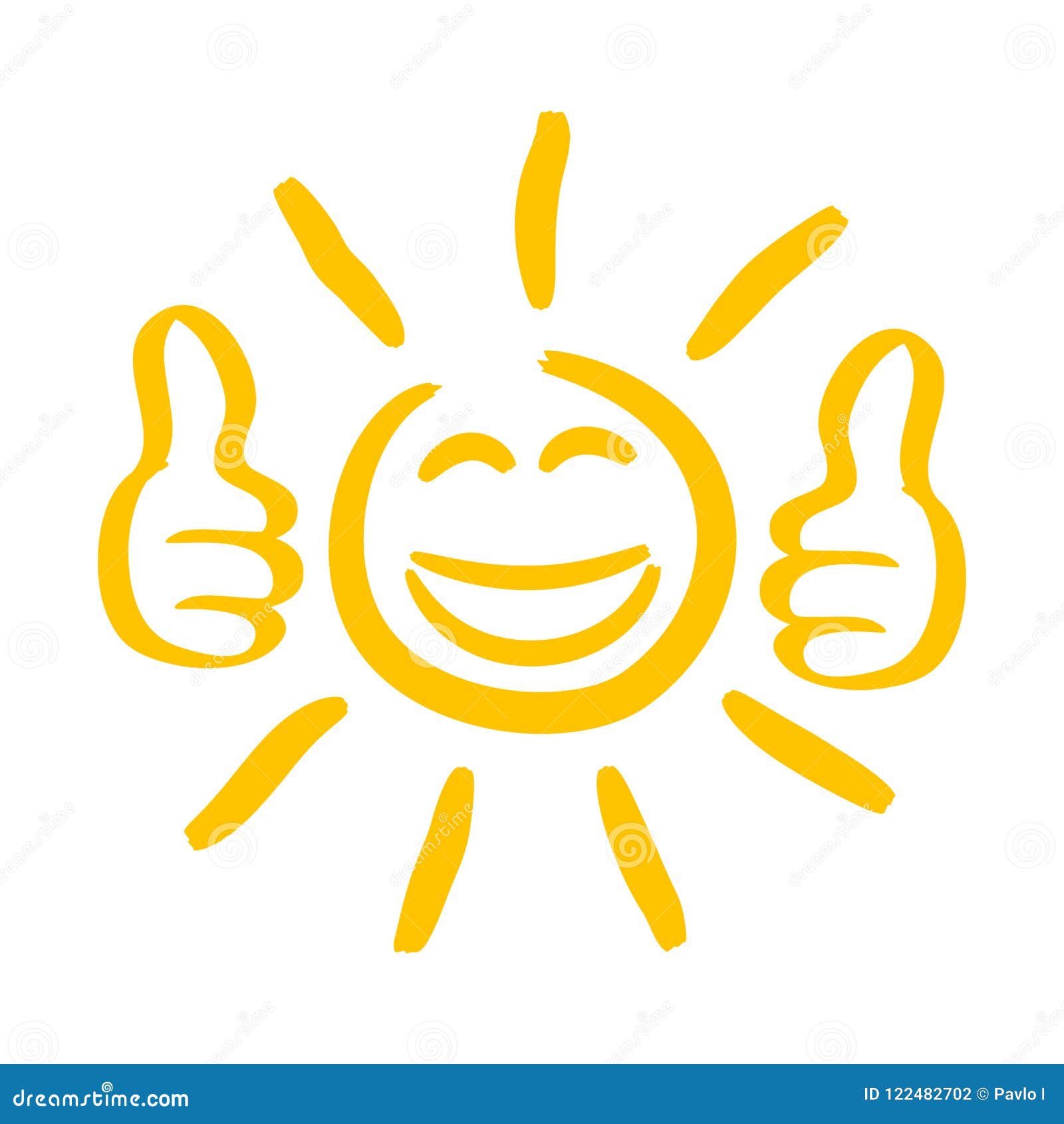 Happy Drawn Sun Sign Icons - Vector Stock Vector - Illustration of sign ...