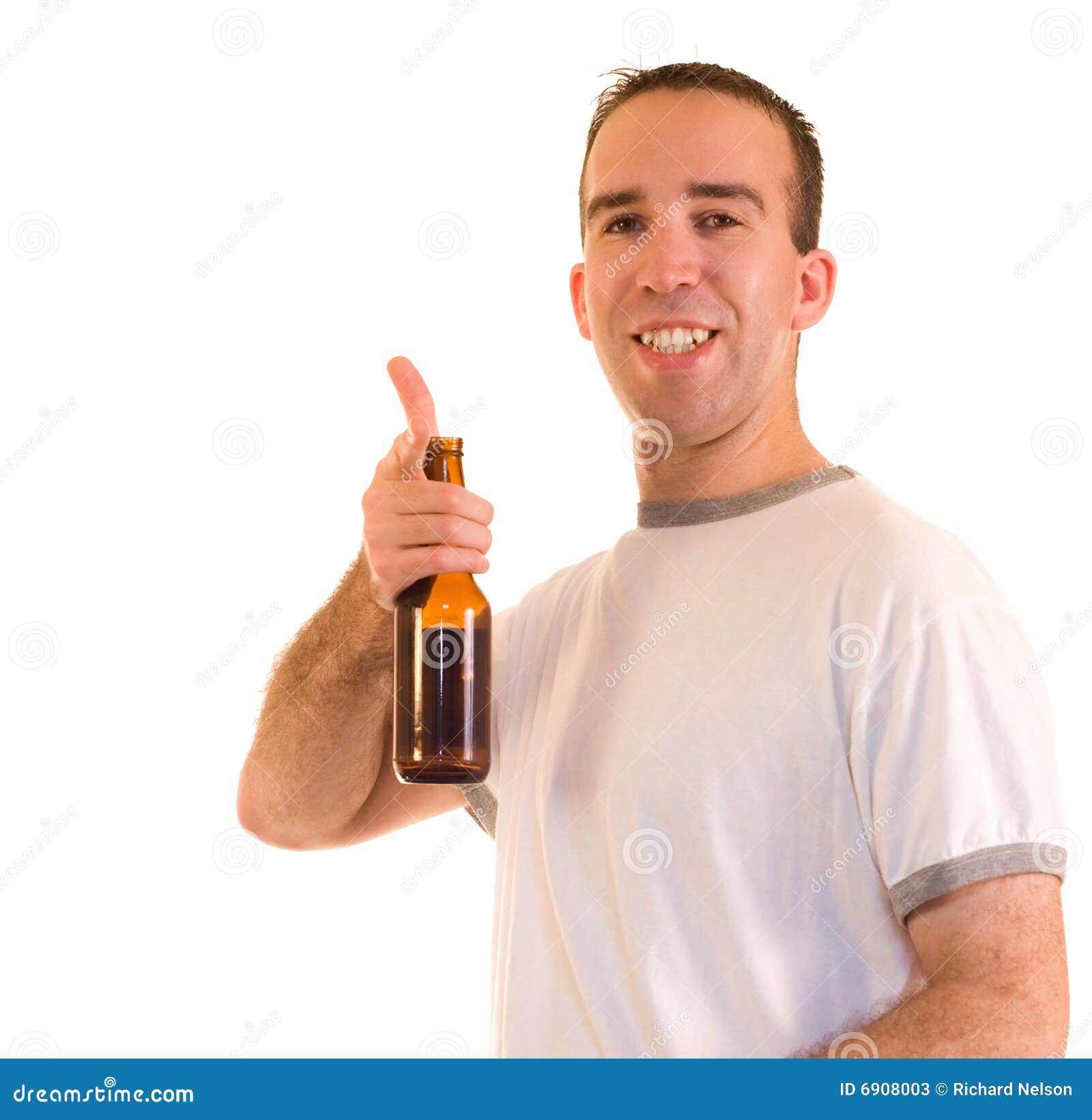 Happy Drinker stock image. Image of beverage, attractive - 6908003
