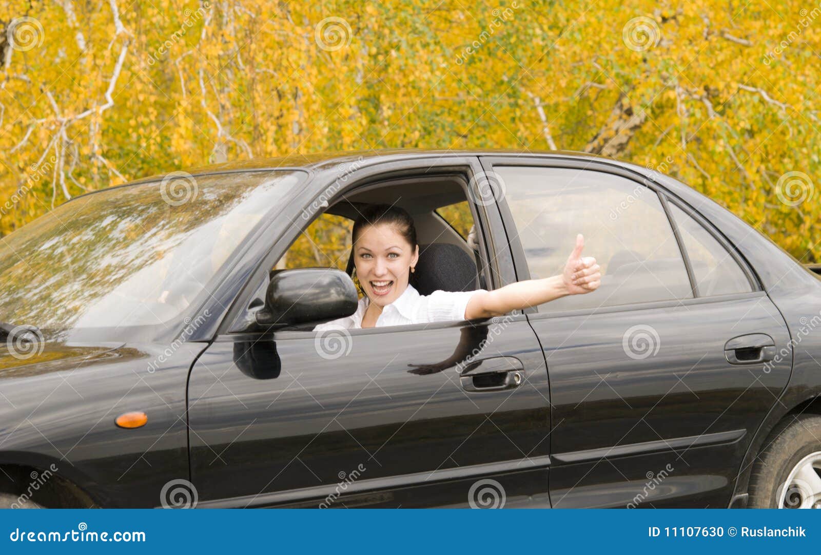 Happy driver stock photo. Image of wheel, success, female - 11107630