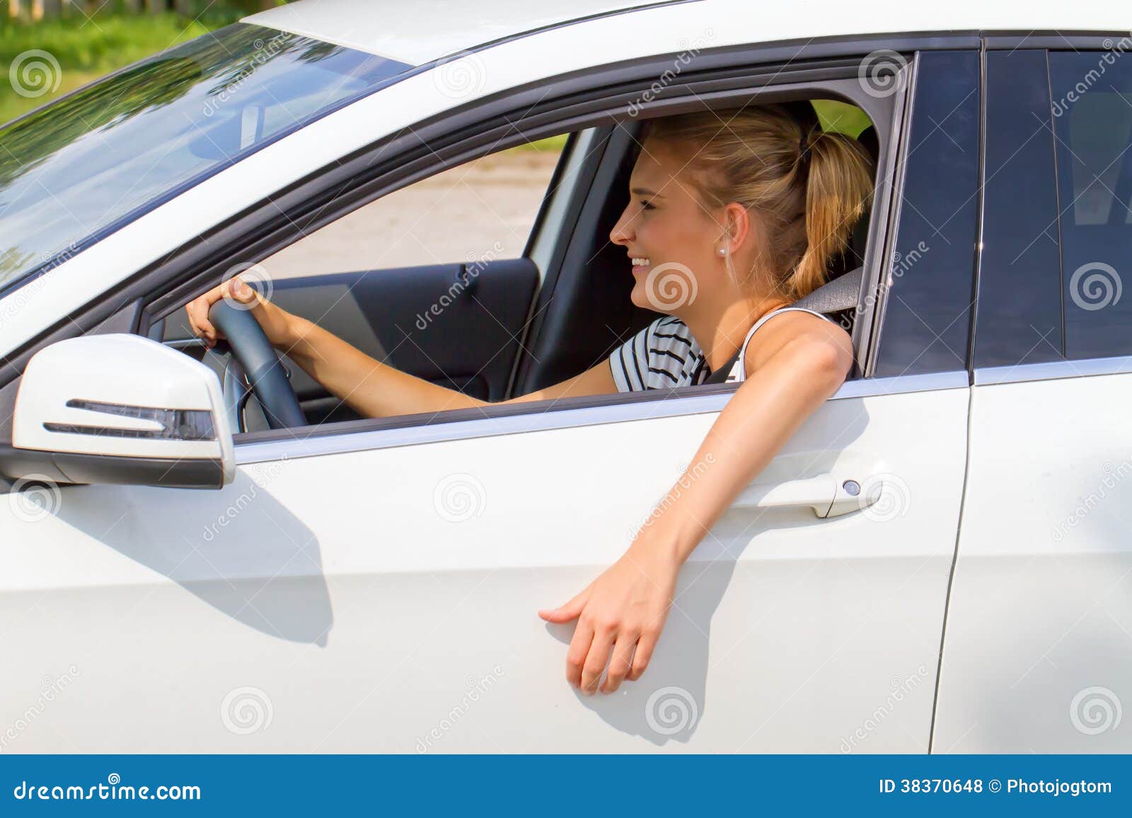 Happy driver stock photo. Image of highway, holiday, enjoy - 38370648