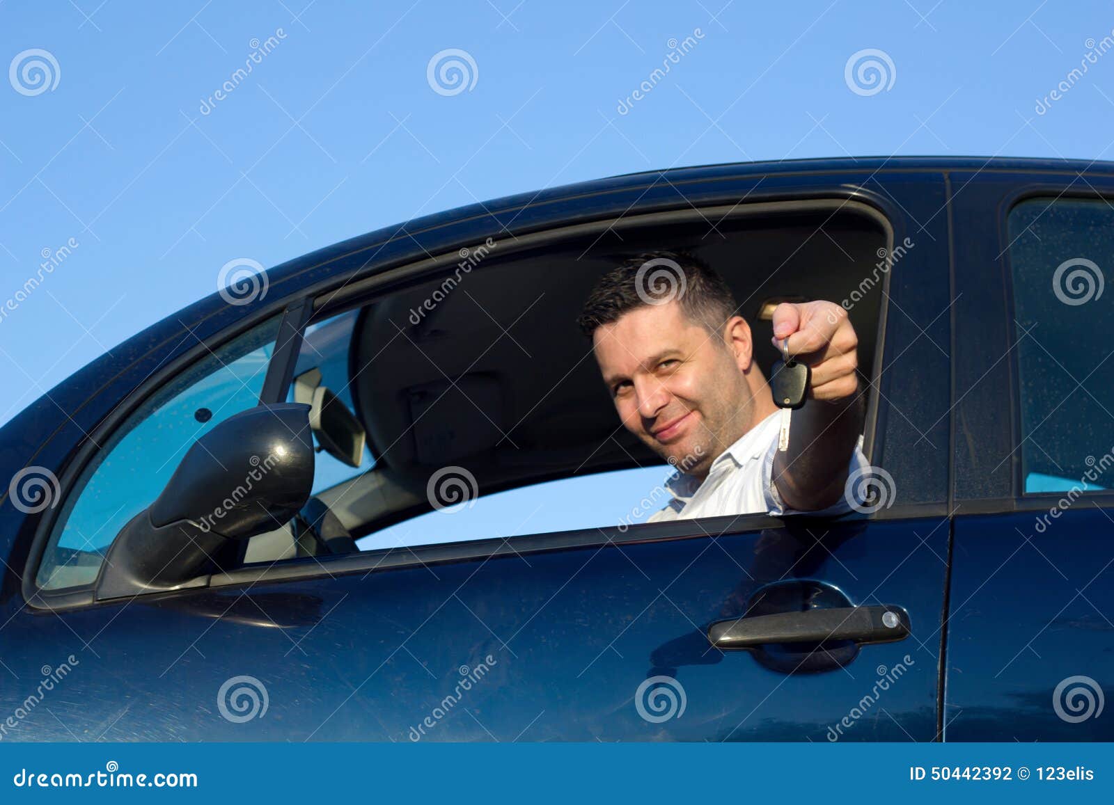 Happy Driver stock photo. Image of assistance, auto, safety - 50442392