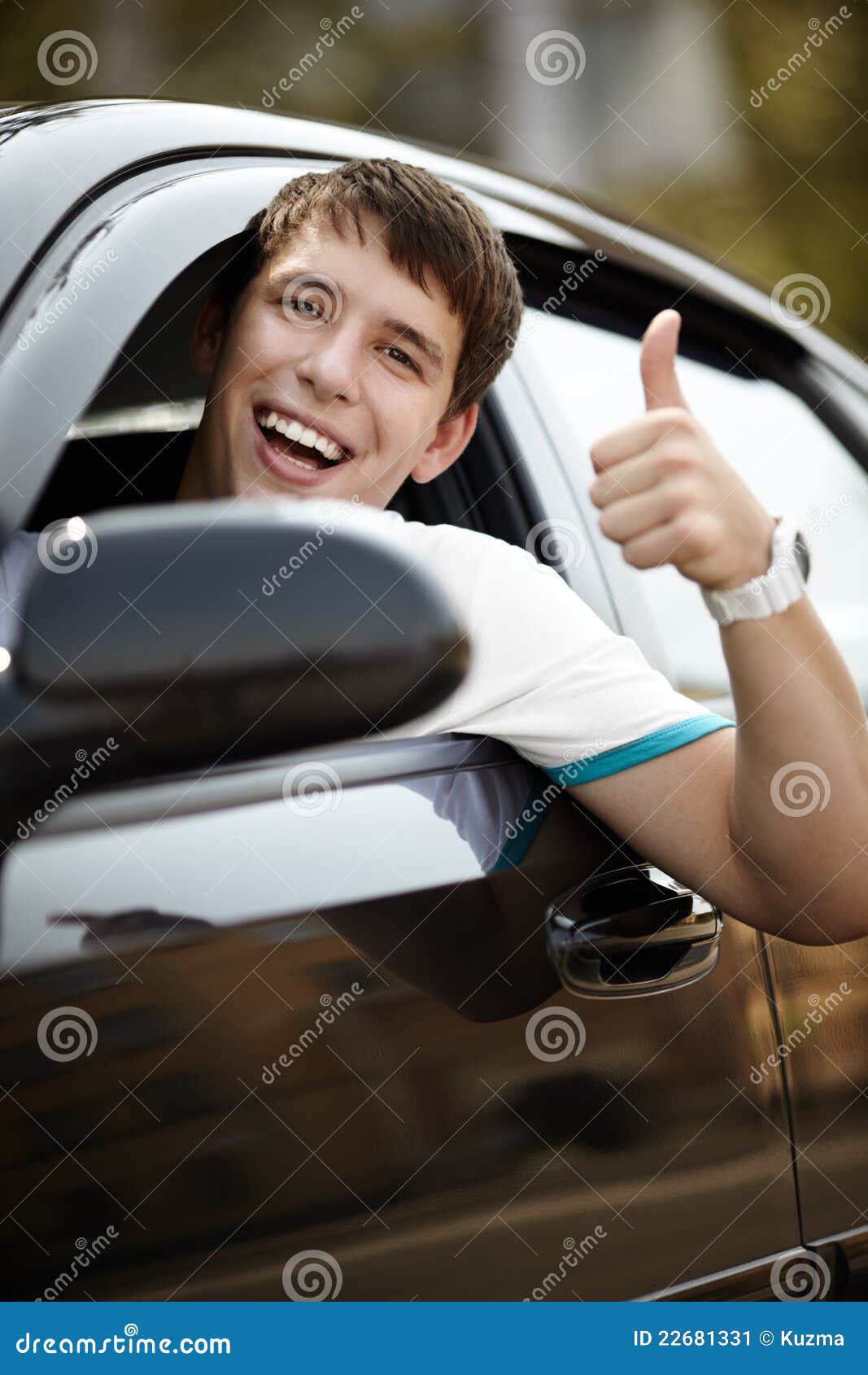 Happy driving stock image. Image of transport, hand, sign - 22681331