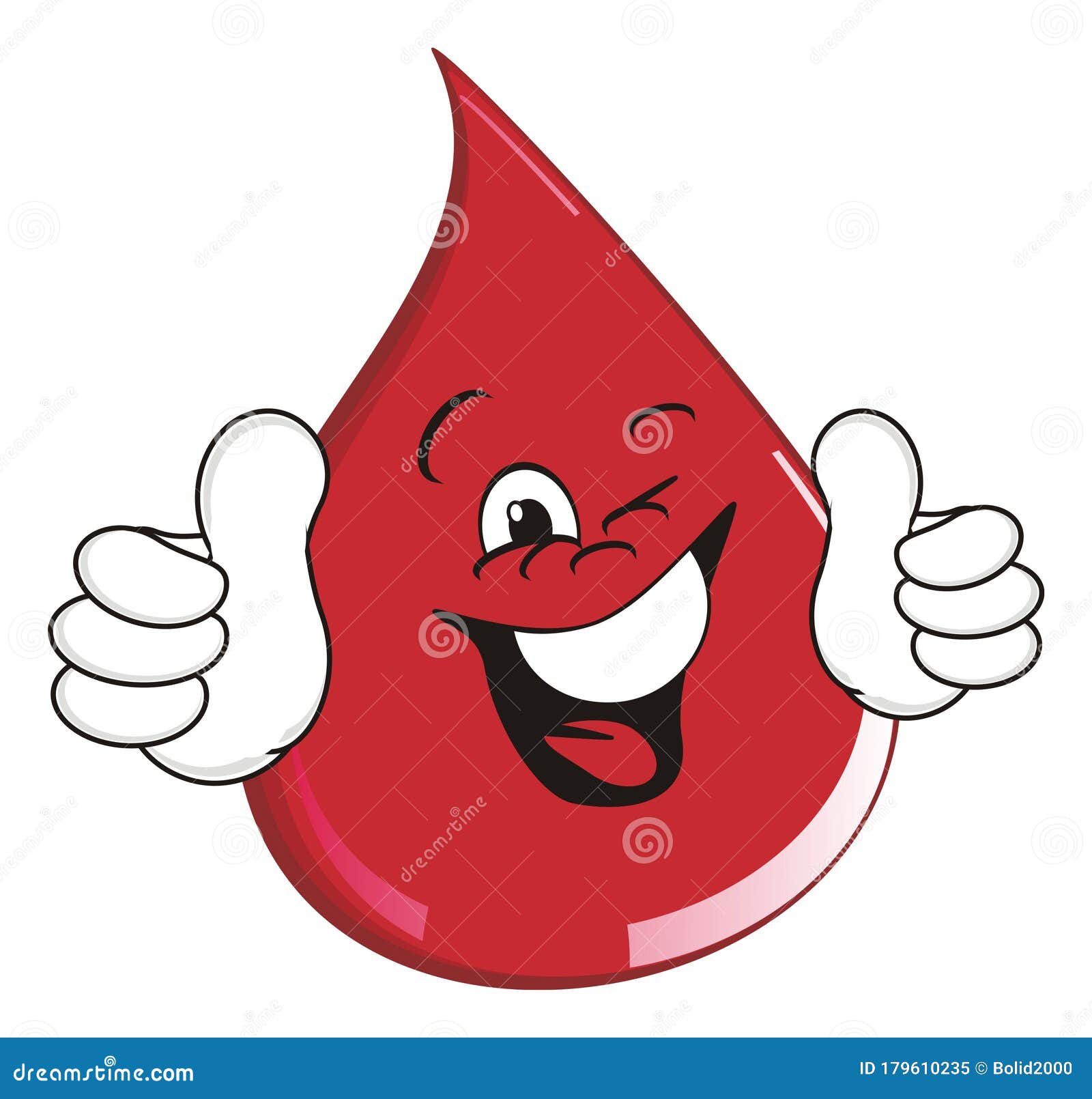 Happy drop of blood stock illustration. Illustration of isolated ...
