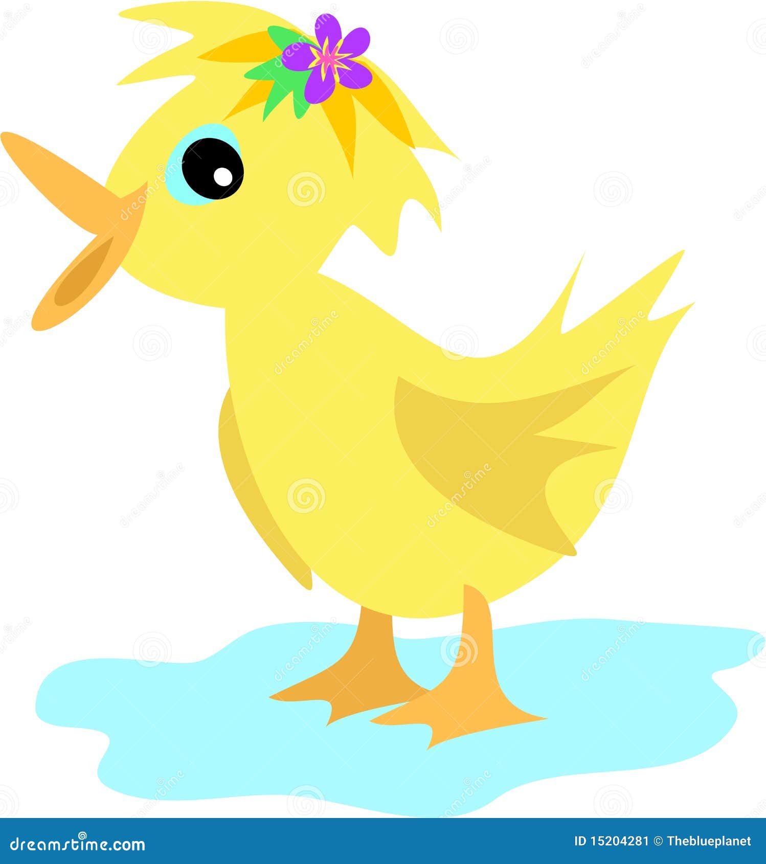 Happy Duck stock vector. Illustration of decorate, sweet - 15204281