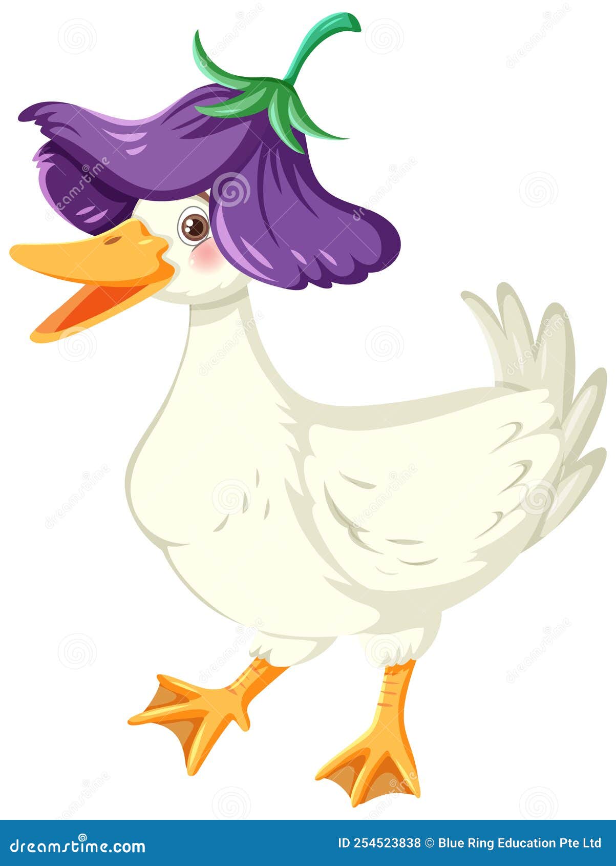 Happy Duck Cartoon Character Stock Vector - Illustration of feathers ...