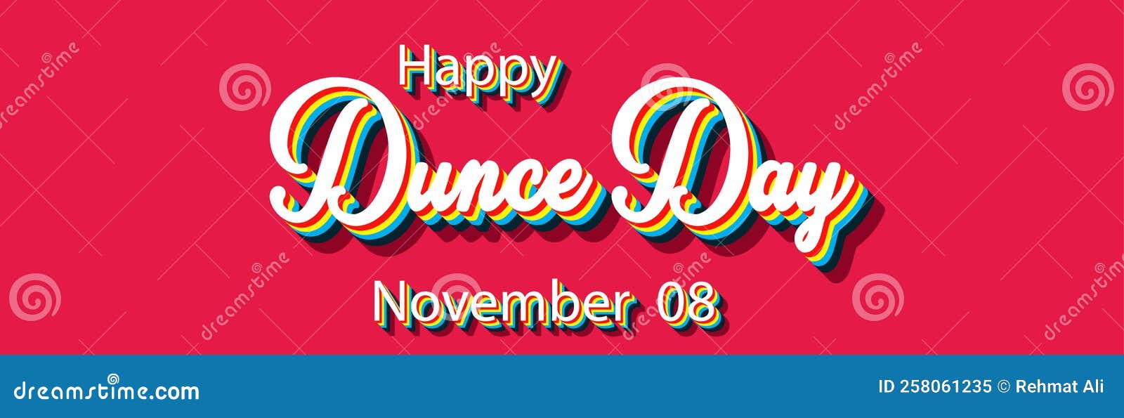 Happy Dunce Day, November 08. Calendar of November Retro Text Effect ...