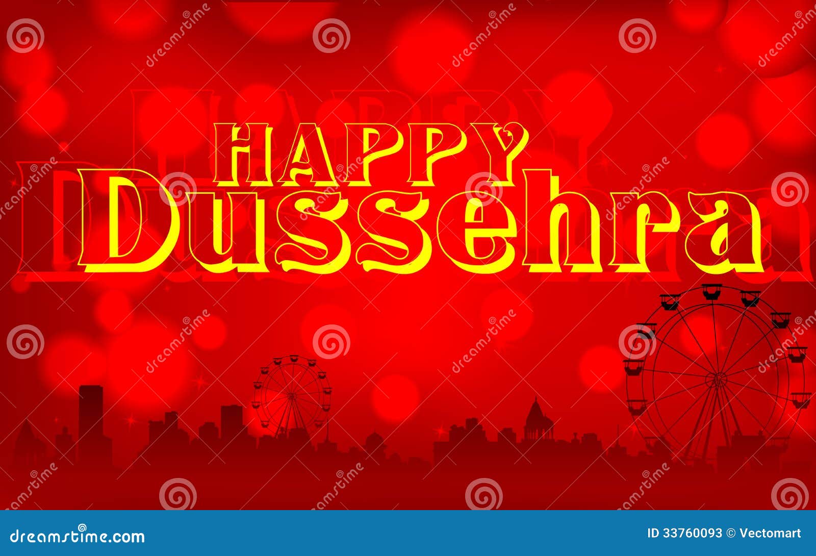 Happy Dussehra stock vector. Illustration of hinduism - 33760093