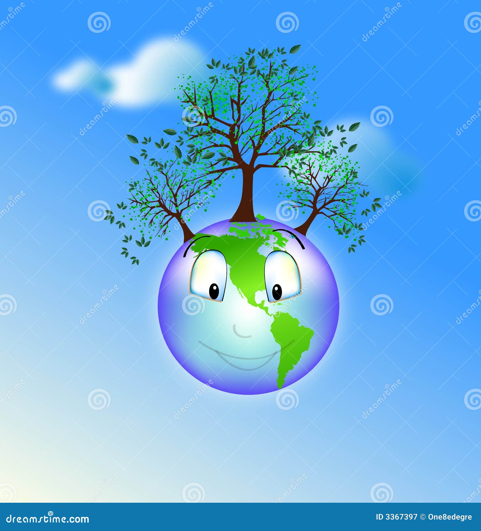 Happy earth stock vector. Illustration of ecosystem, industry - 3367397