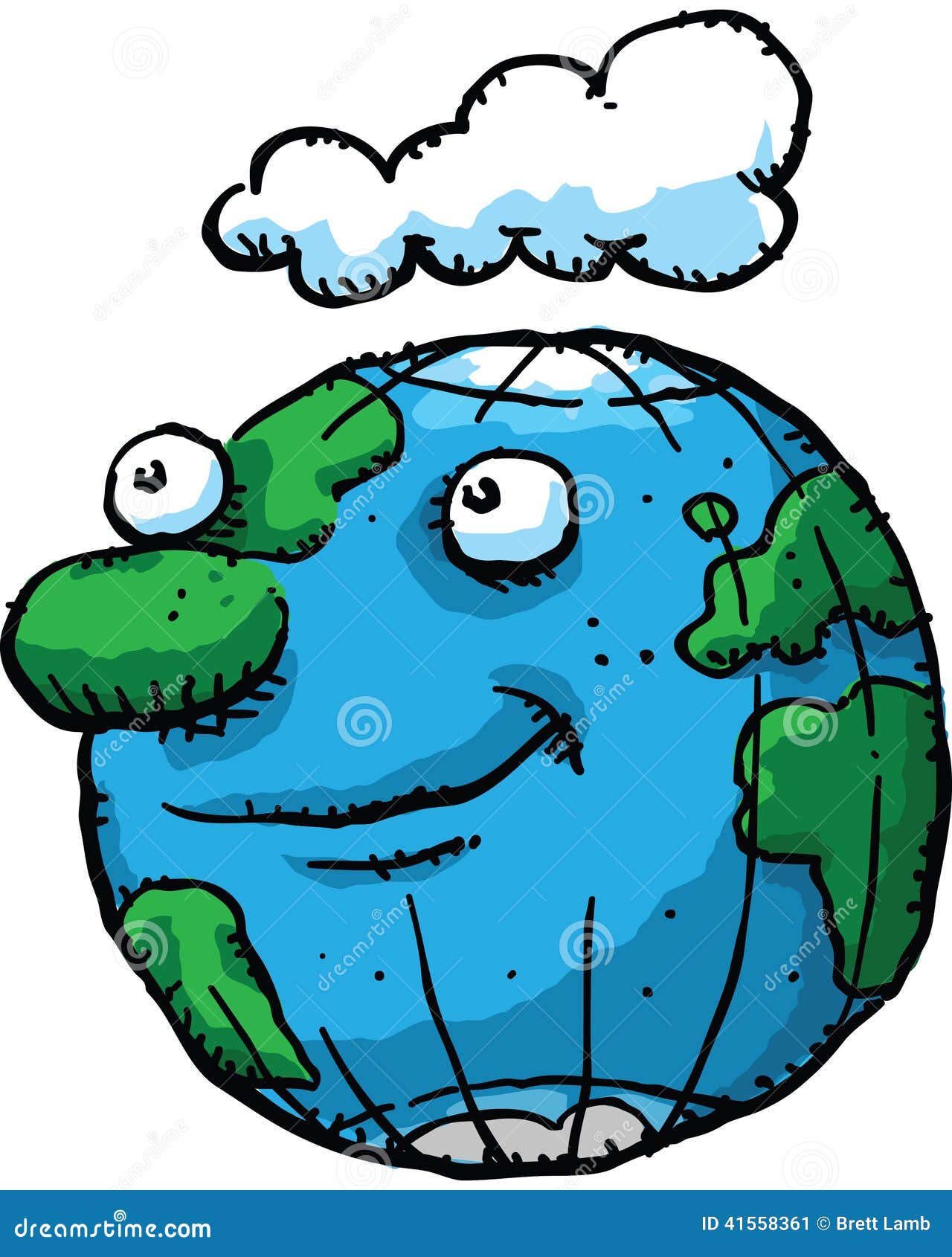 Happy Earth stock illustration. Illustration of concept - 41558361