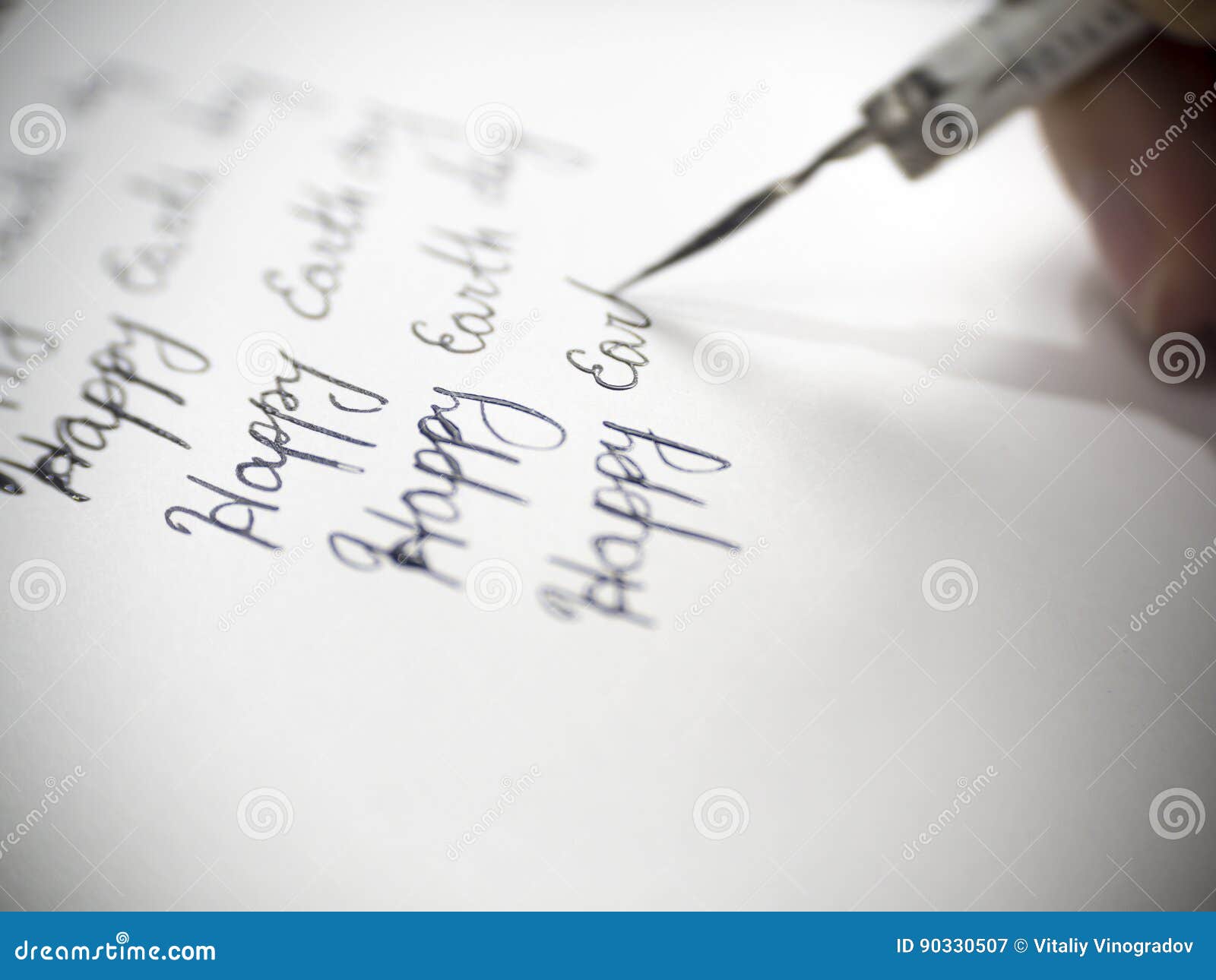 Happy Earth Day Calligraphy and Lattering. Stock Image - Image of hand ...