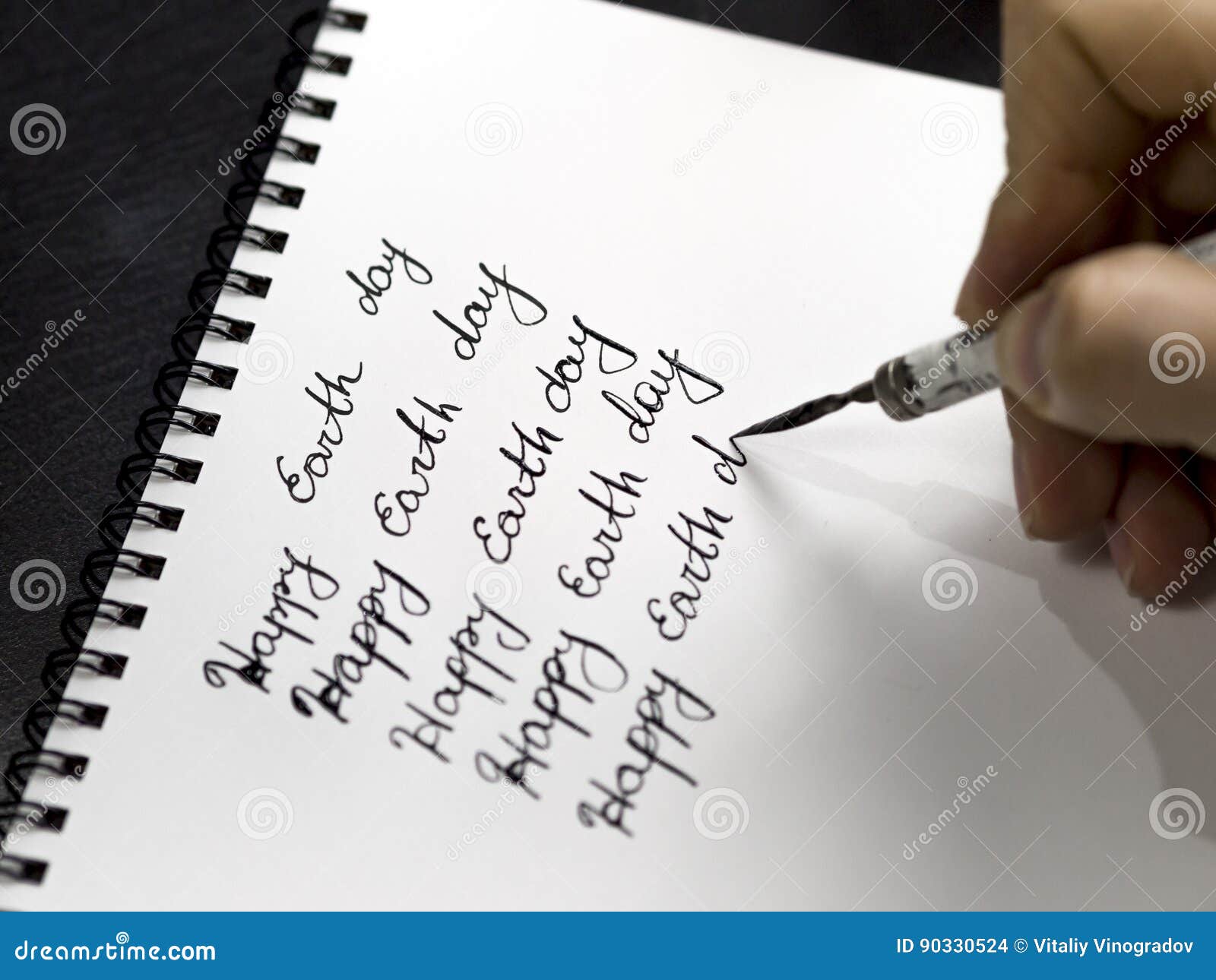 Happy Earth Day Calligraphy and Lattering. Stock Photo - Image of ...