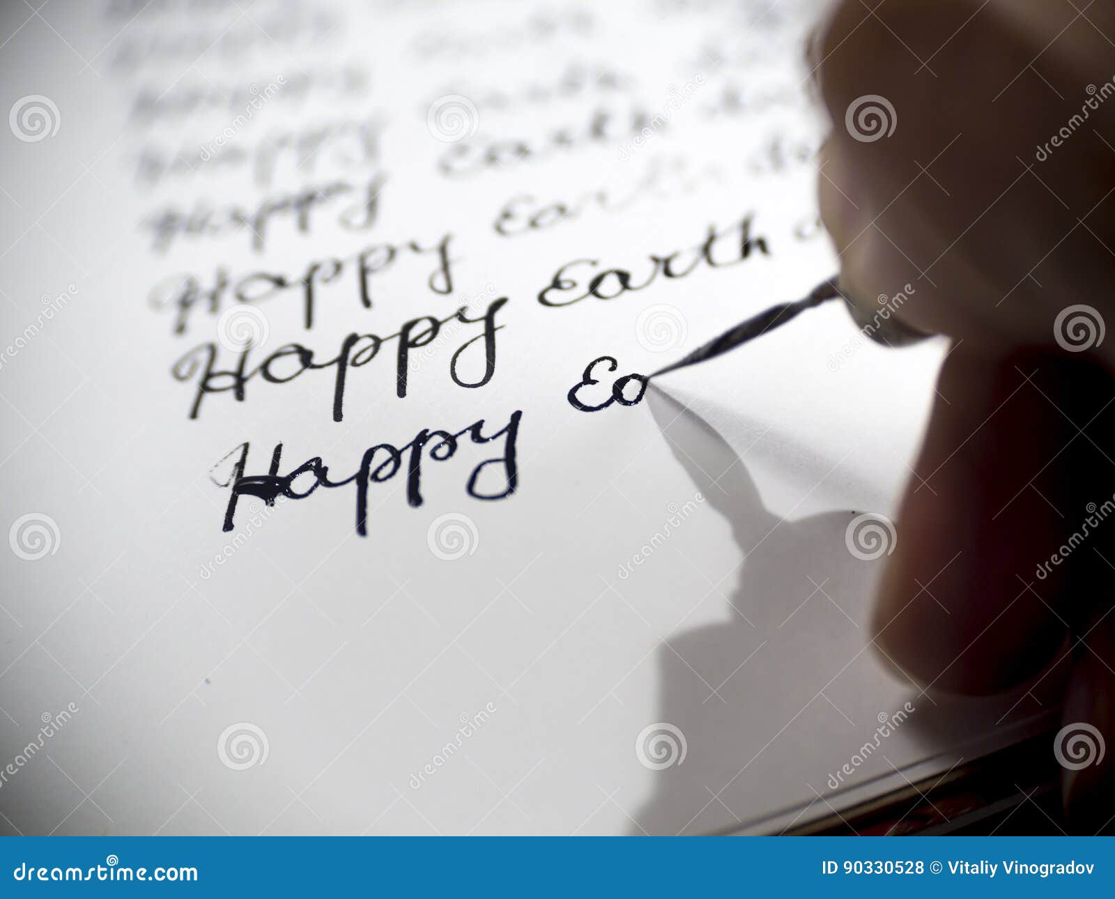 Happy Earth Day Calligraphy and Lattering. Stock Photo - Image of ...