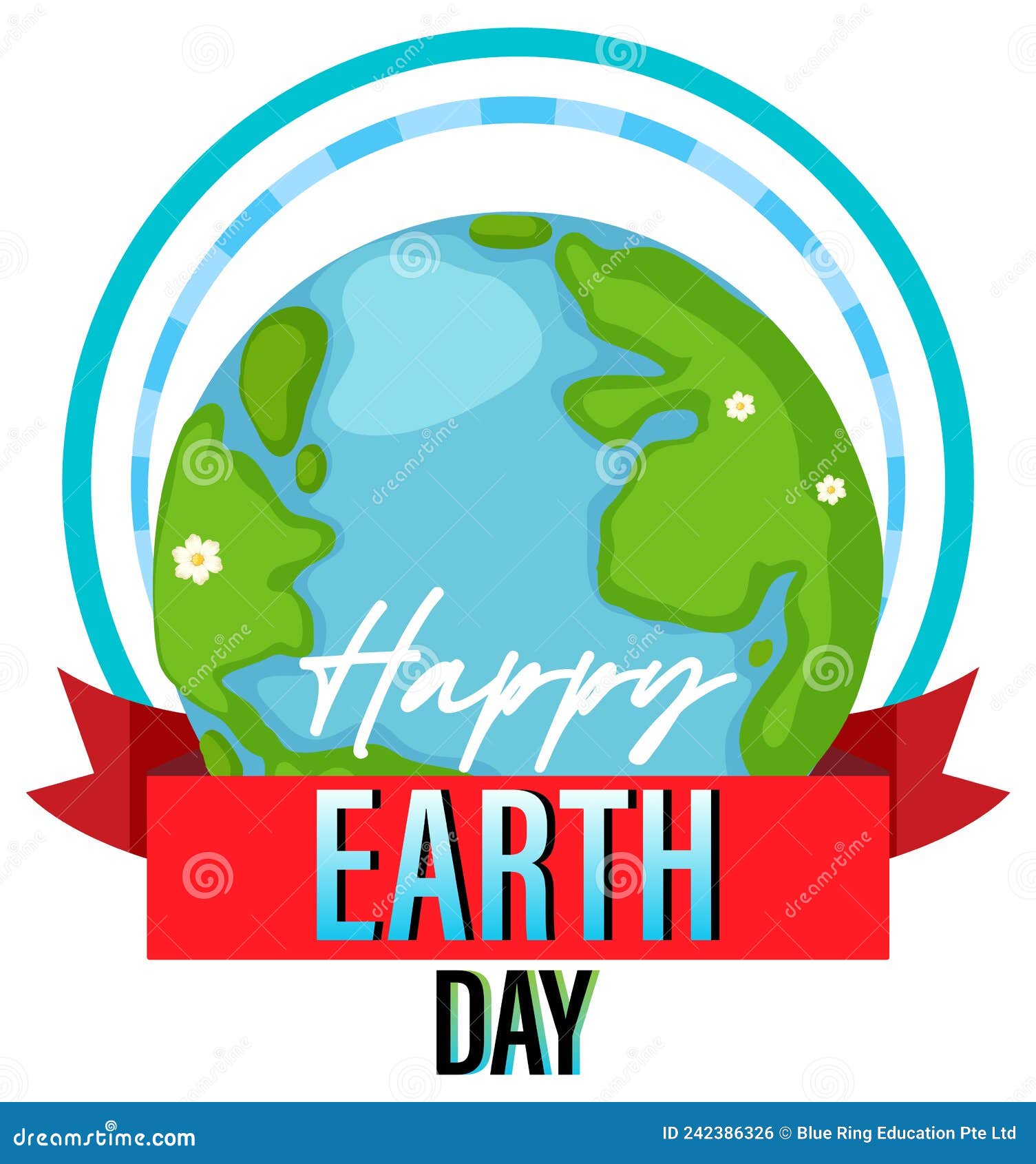 Happy Earth Day Logo Design Stock Vector - Illustration of natural ...