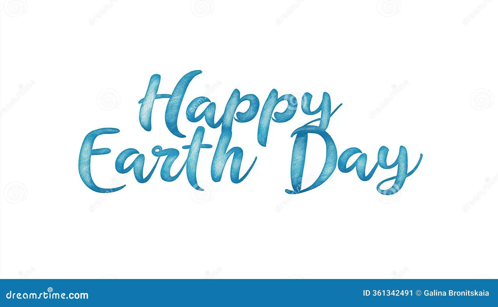 Happy Earth Day Message in Blue Calligraphy Stock Illustration ...