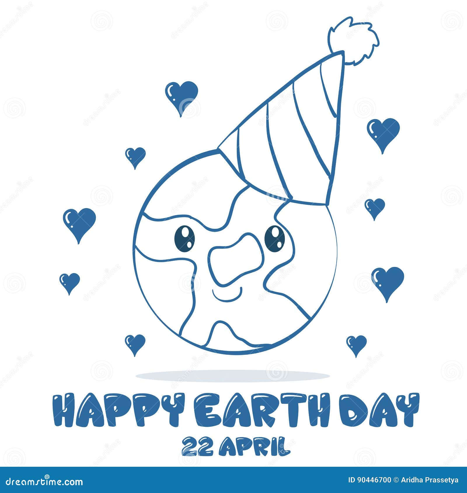 Earth Day Doodles Seamless Pattern Background. Hand Drawn Of Earth Day ...