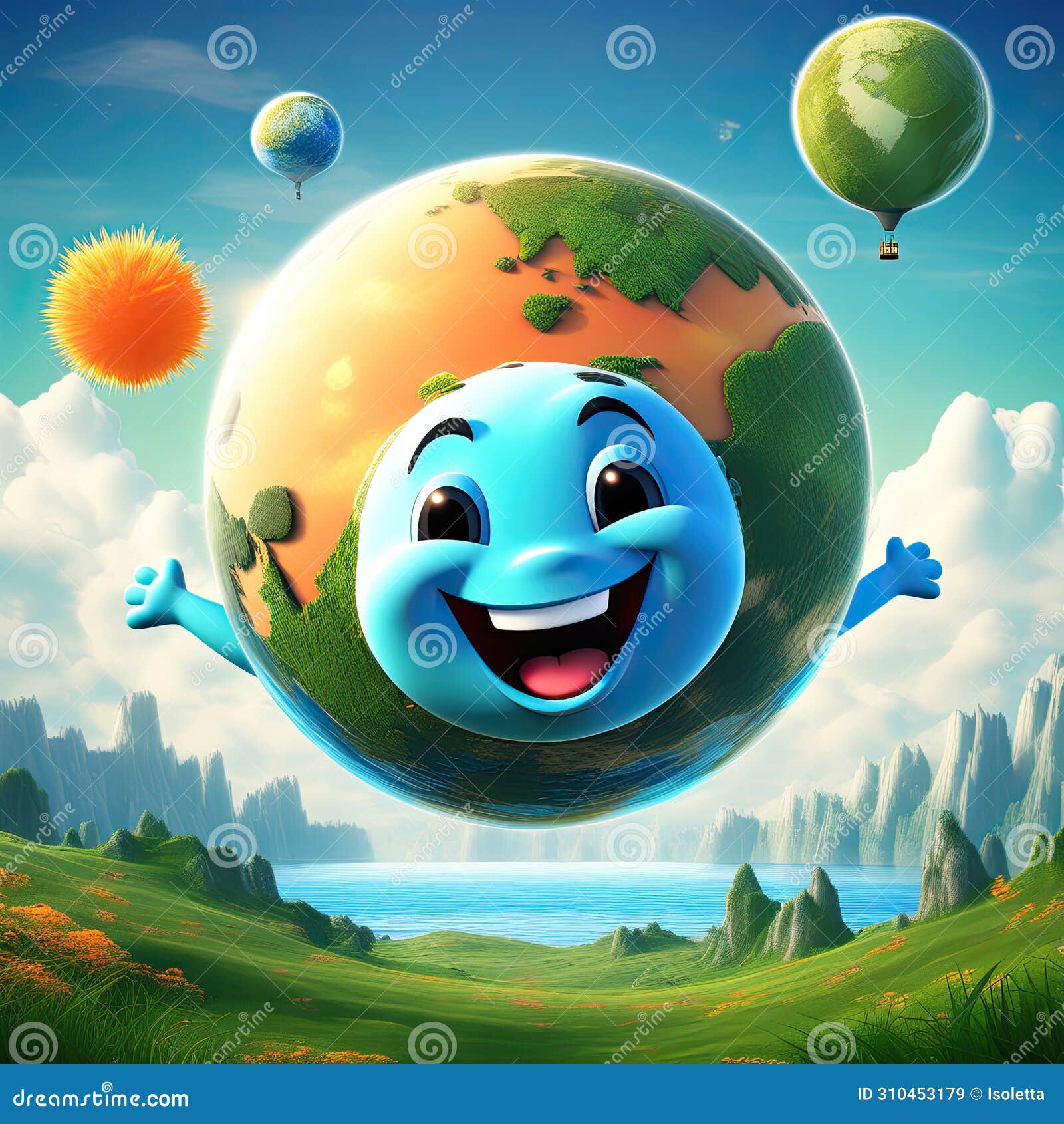 Happy Earth Planet. World Environment Day Creative Concept Stock Image ...
