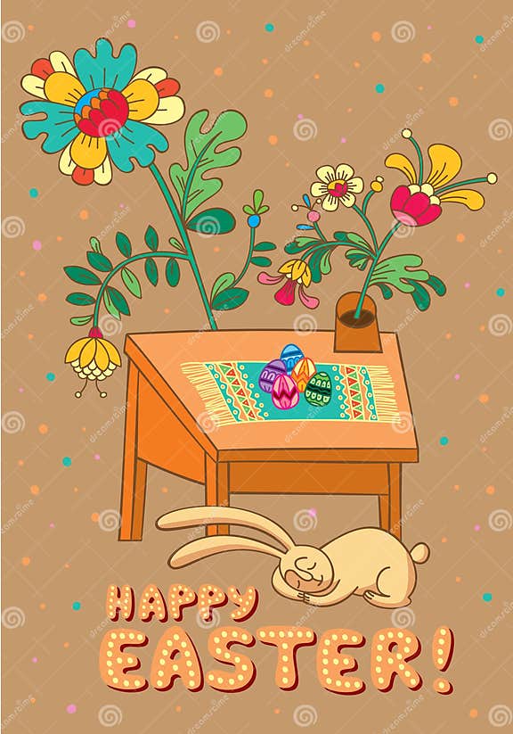 Happy Easter stock vector. Illustration of dots, expectation - 23781219