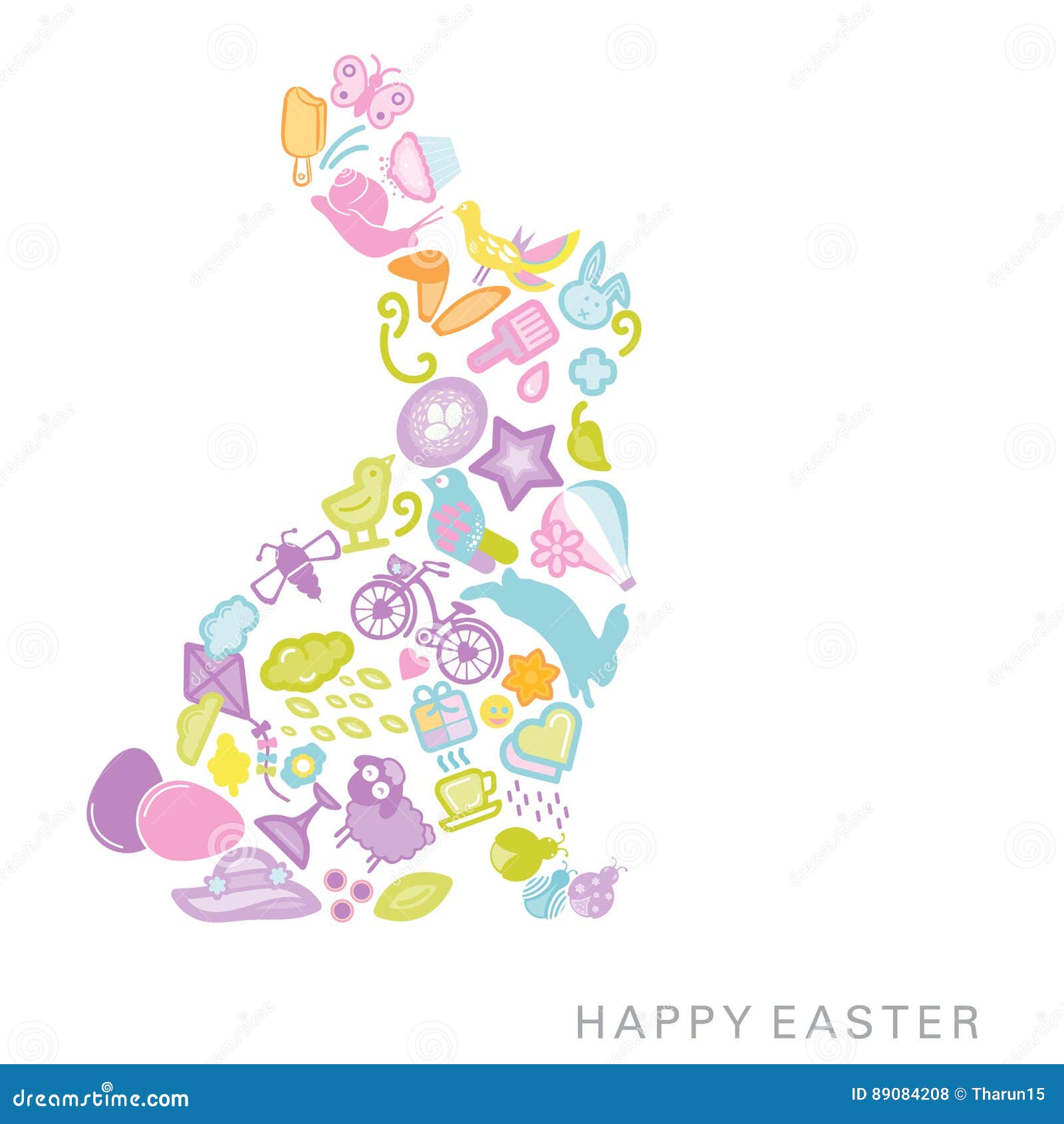 Happy Easter stock illustration. Illustration of chocolate - 89084208