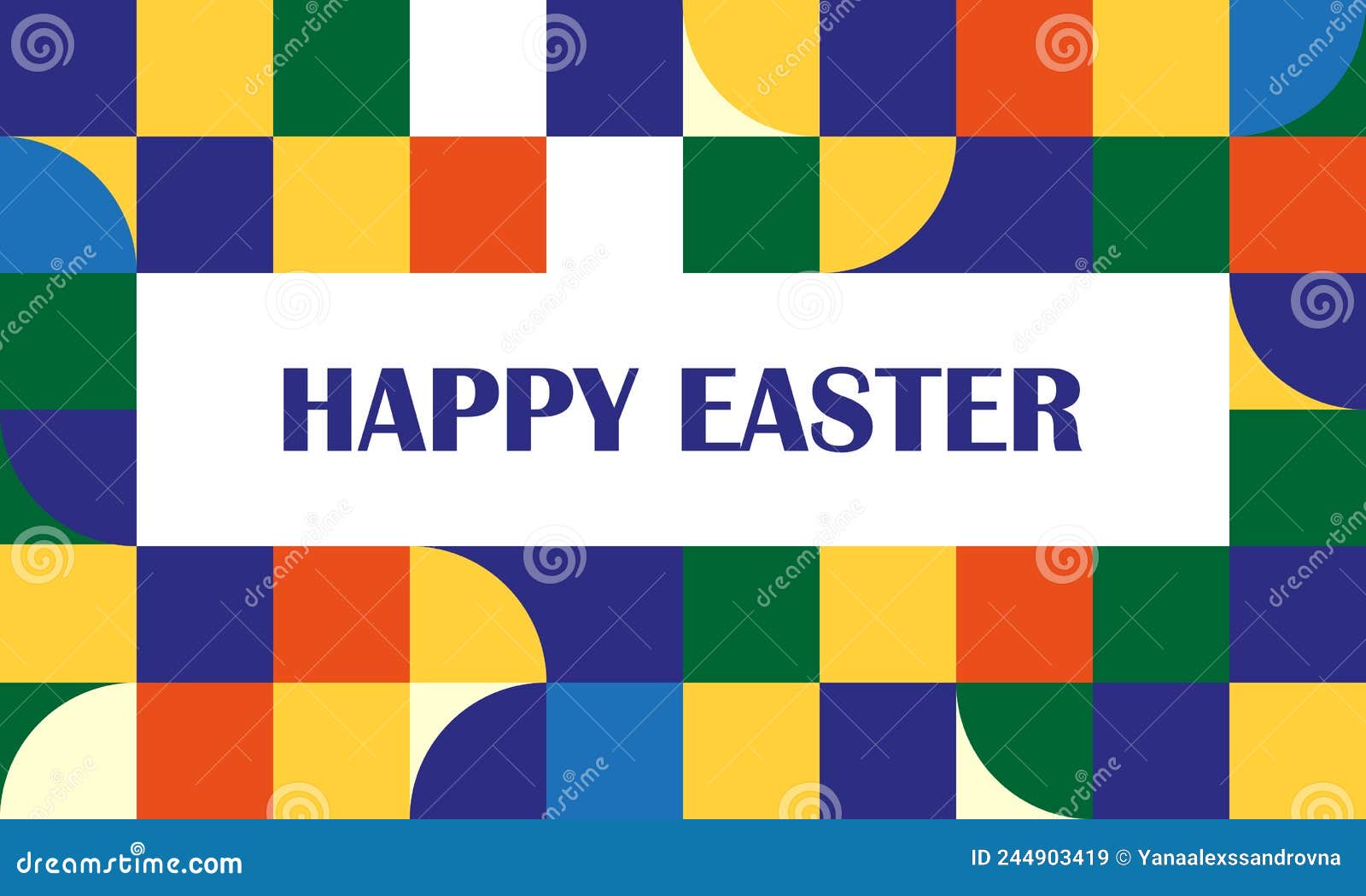 Happy Easter Abstract Geometric Background. Patterns. Modern Geometric ...