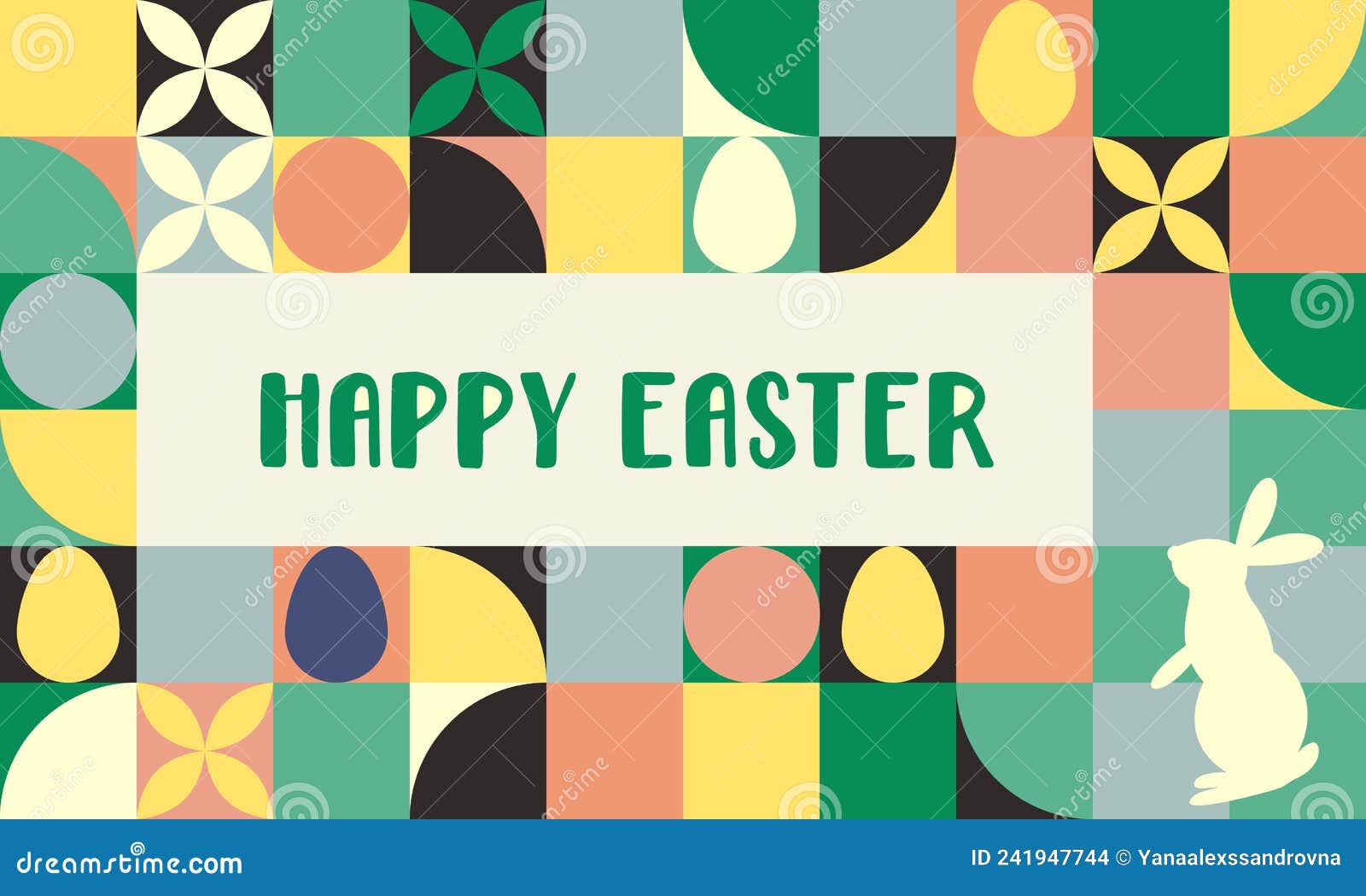 Happy Easter Abstract Geometric Background. Patterns.. Vector Easter ...