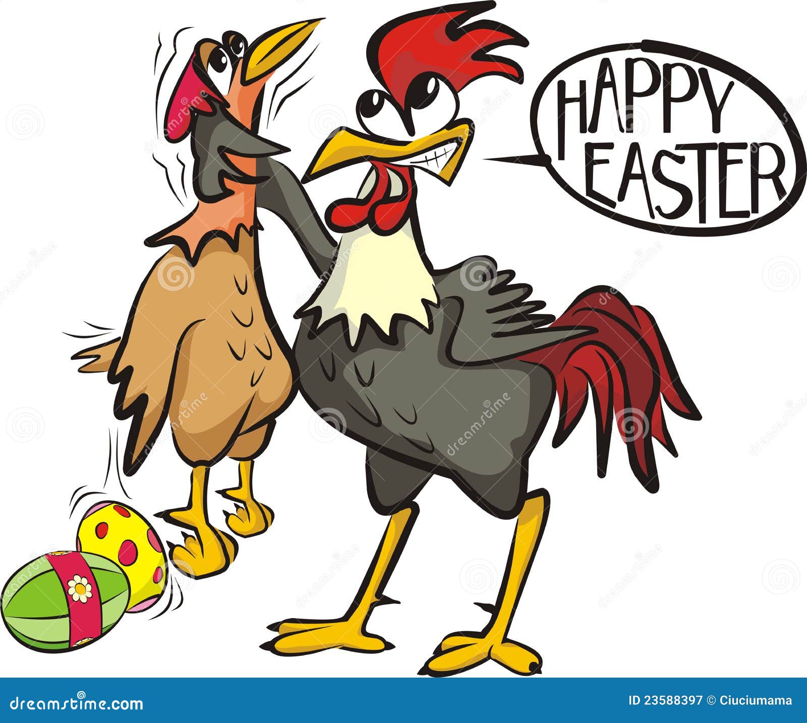 Happy easter - angry stock vector. Illustration of chicken - 23588397
