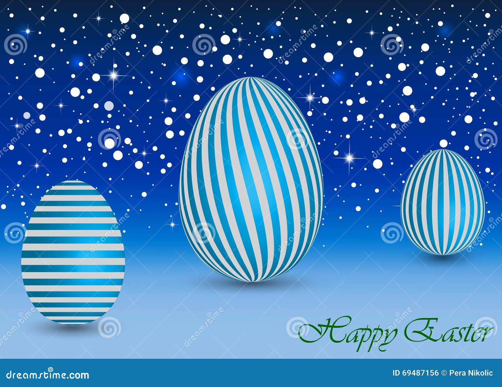 Happy Easter Background with a Blue Egg Stock Vector - Illustration of ...