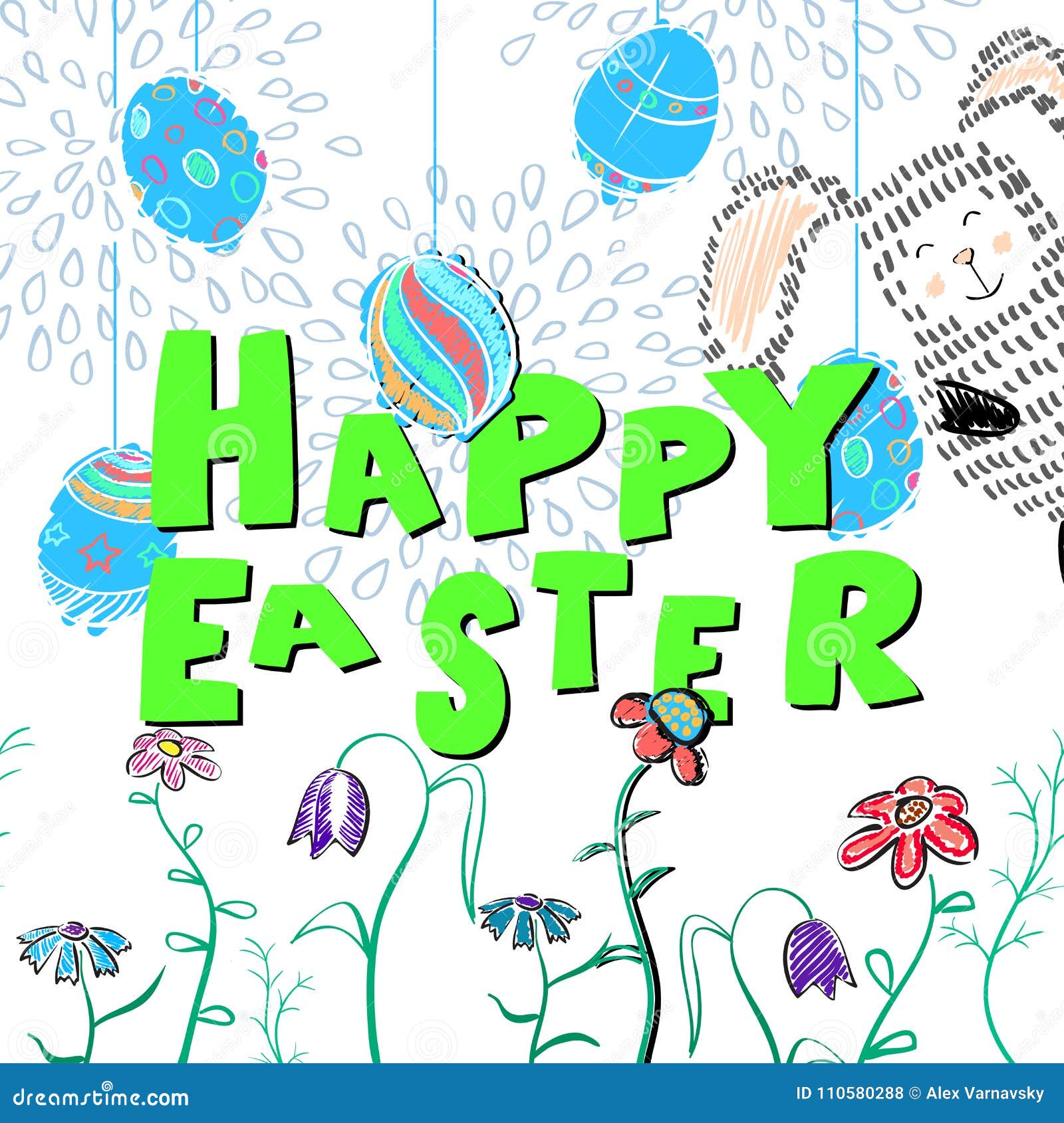 Happy Easter Background. Vector Illustration. Stock Vector ...