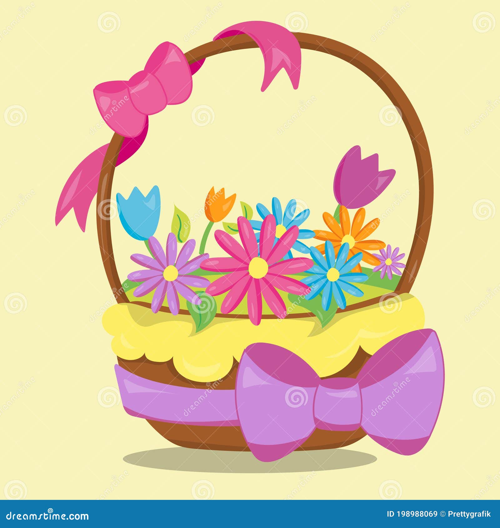 Happy easter basket 03 stock vector. Illustration of basket - 198988069