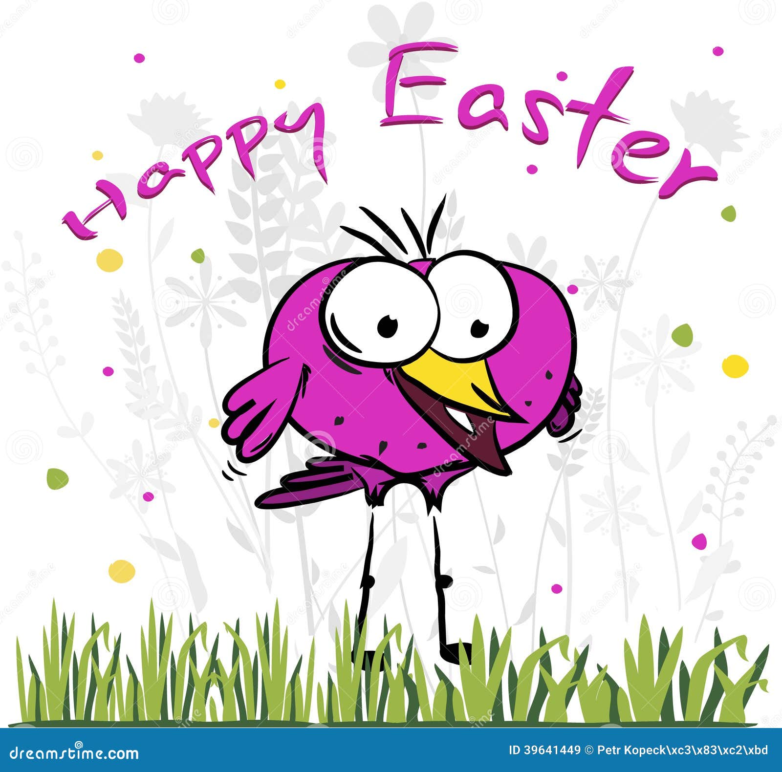 Happy easter bird stock illustration. Illustration of abstract - 39641449