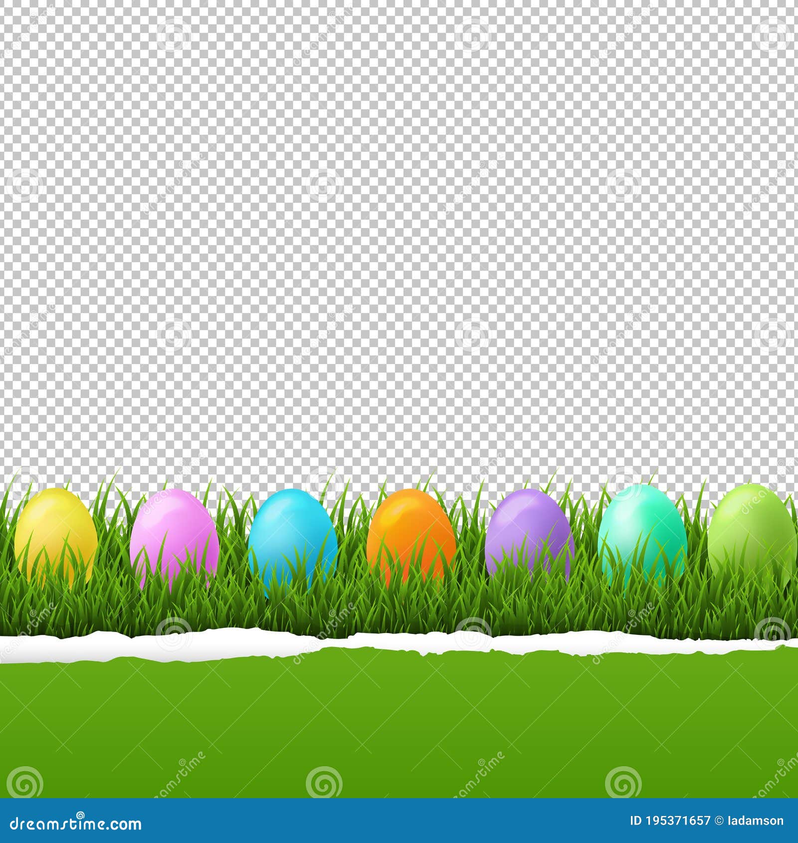 Happy Easter Border Transparent Background Stock Vector - Illustration ...