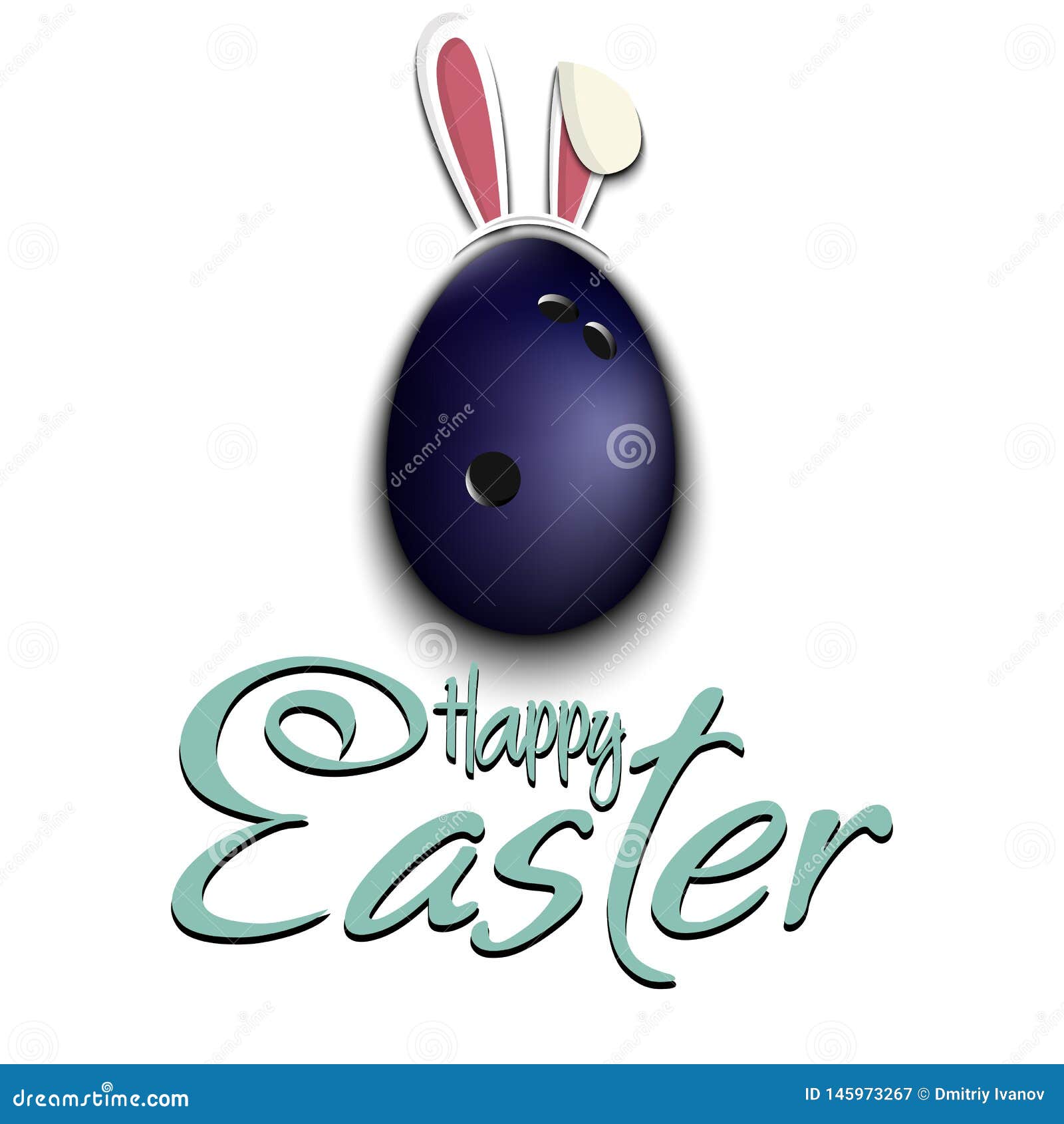 Happy Easter. Bowling Ball in the Form of a Egg Stock Vector ...
