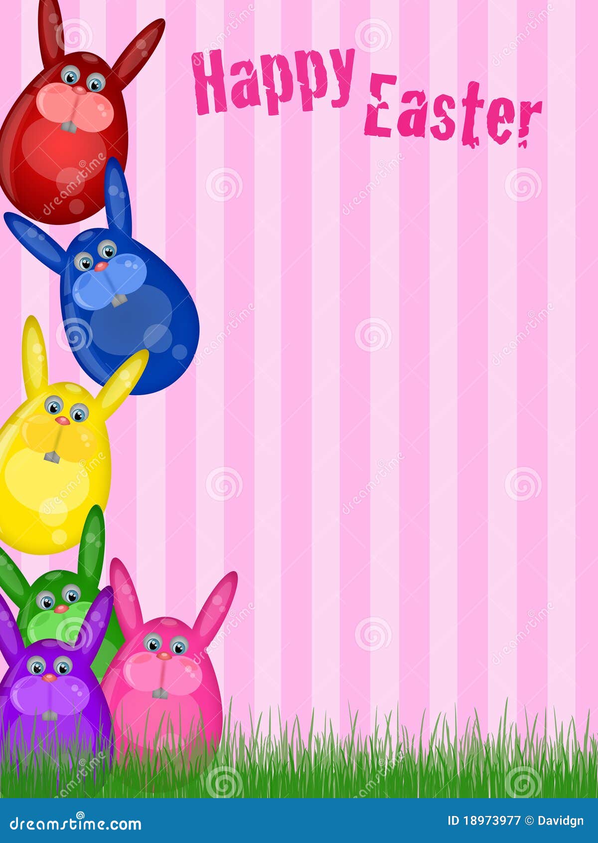 Happy Easter Bunny Background Stock Illustration - Illustration of ...