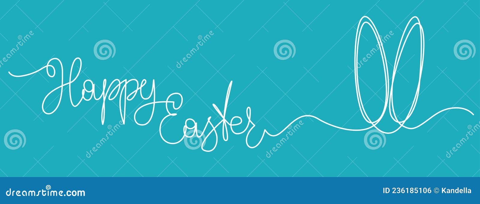 Happy easter bunny stock vector. Illustration of line - 236185106