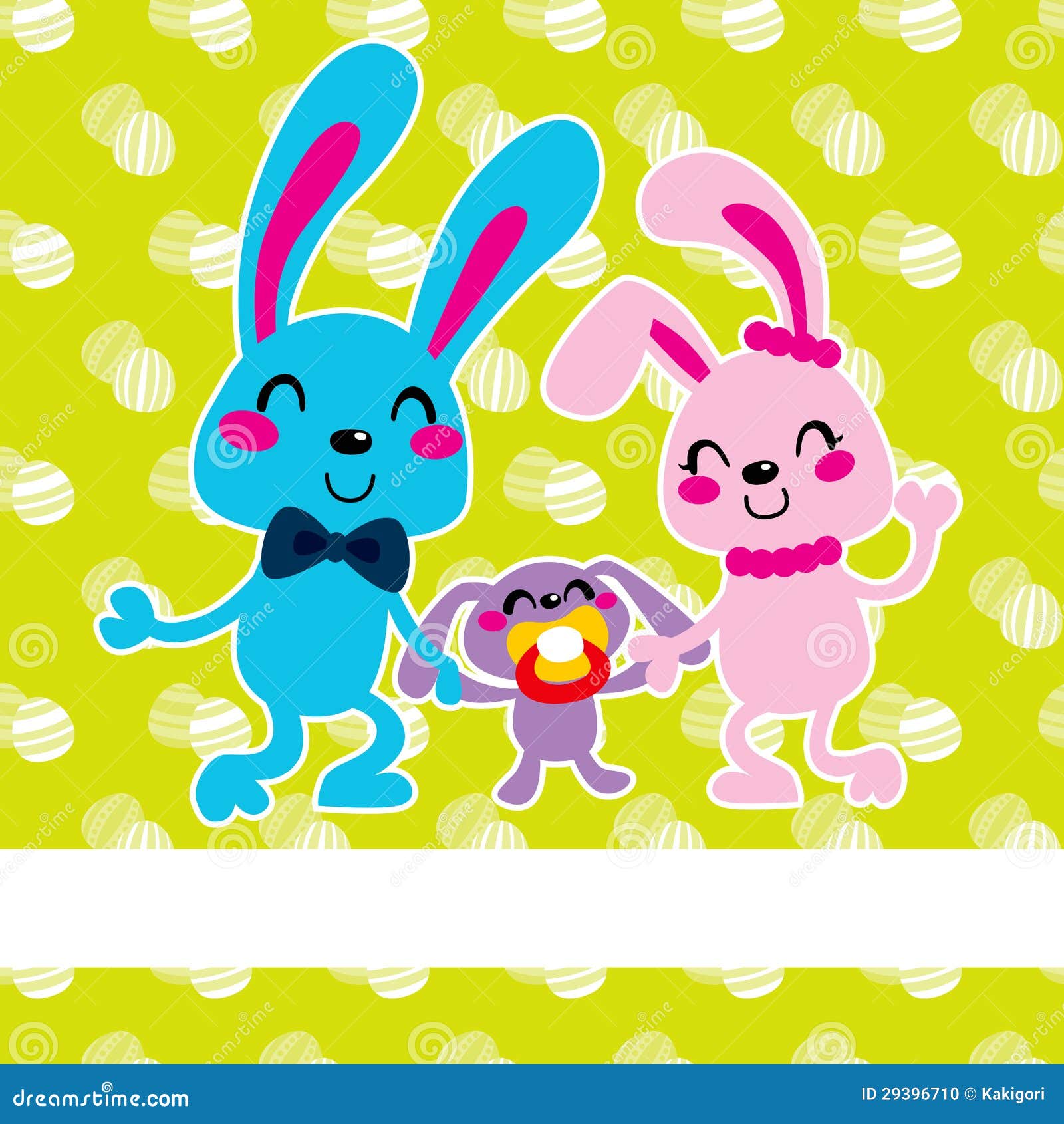 Happy Easter Bunny Family stock vector. Illustration of spring - 29396710