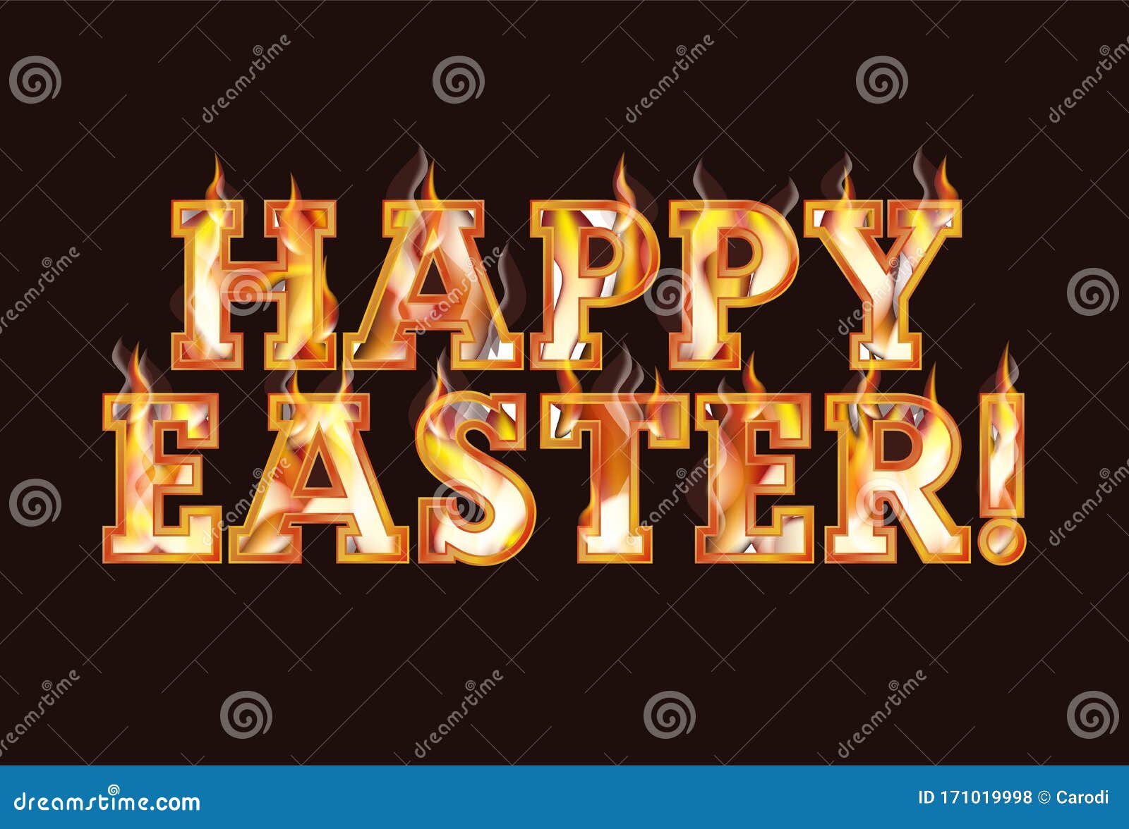 Happy Easter. Burning Fire, Vector Stock Vector - Illustration of happy ...