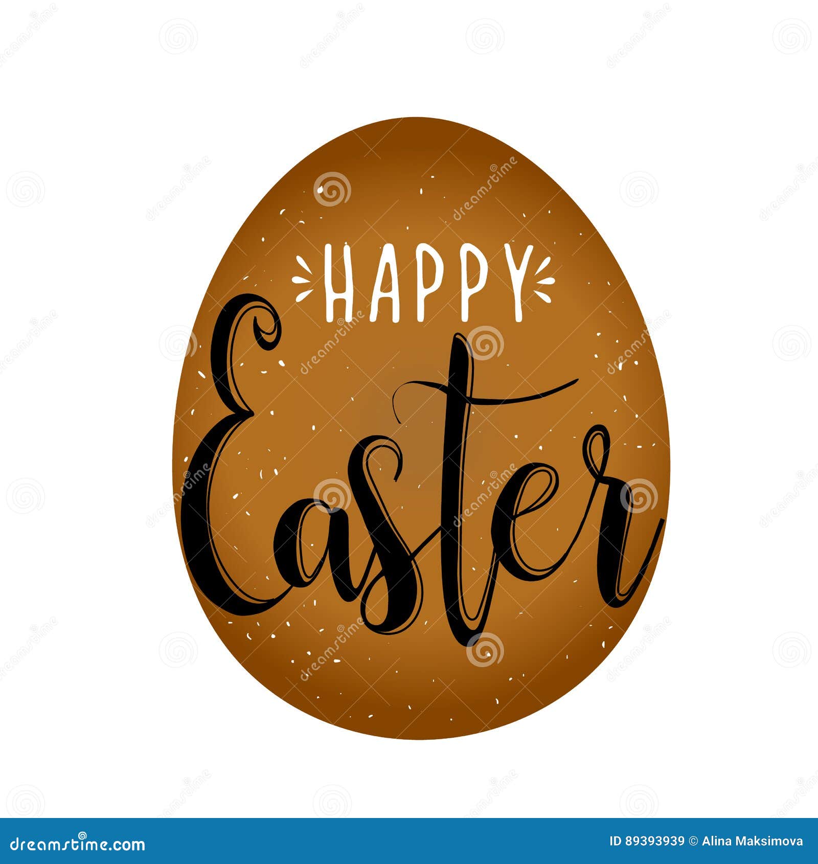 Happy Easter calligraphy. stock vector. Illustration of black - 89393939
