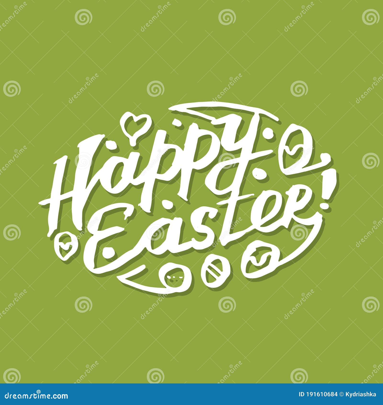 Happy Easter, calligraphy stock vector. Illustration of hand - 191610684