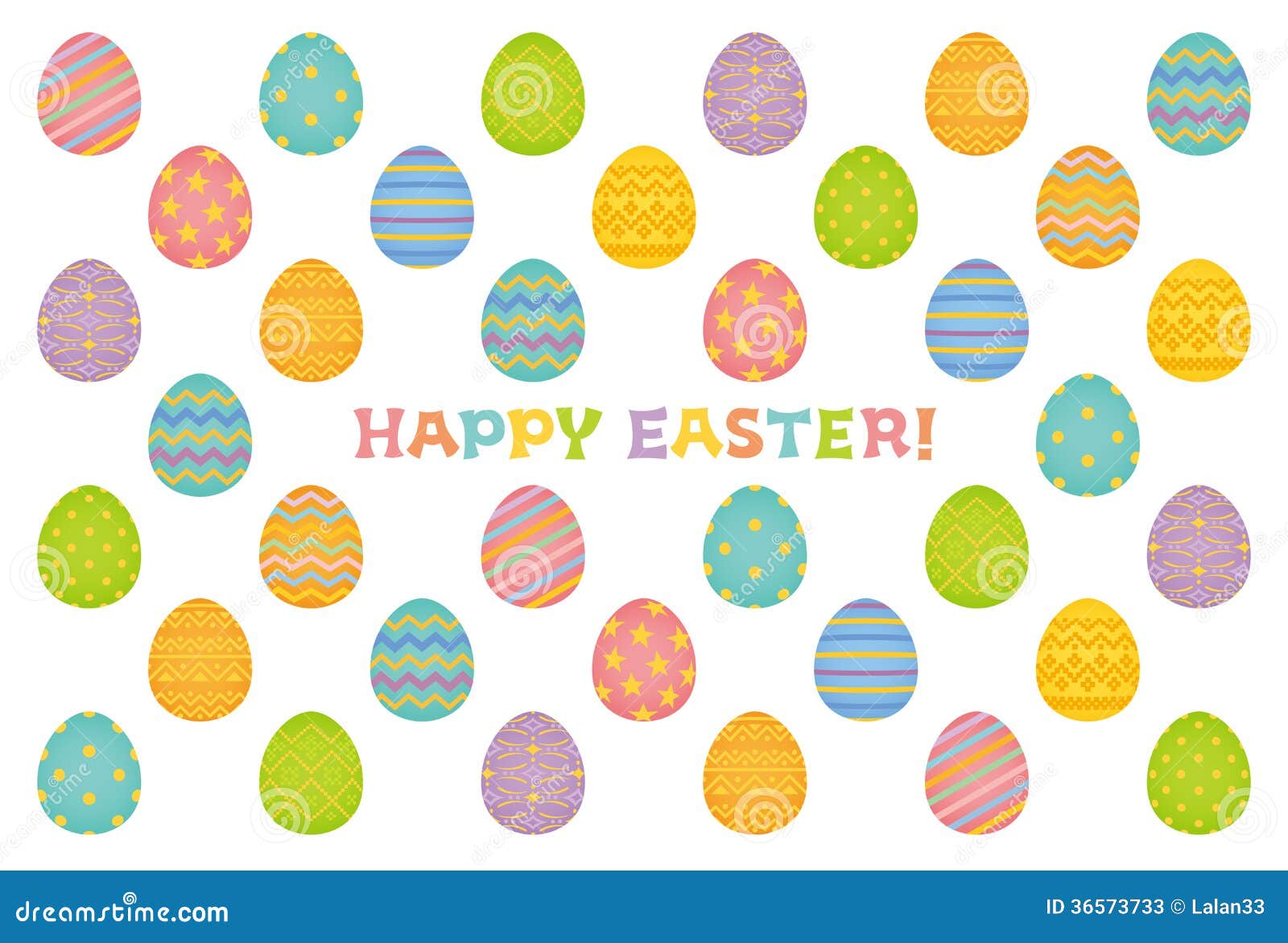 Happy Easter card. stock vector. Illustration of spring - 36573733
