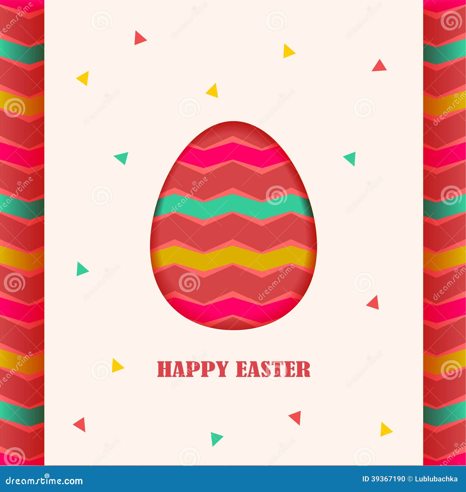 Happy Easter Card Design Element Stock Vector - Illustration of ...