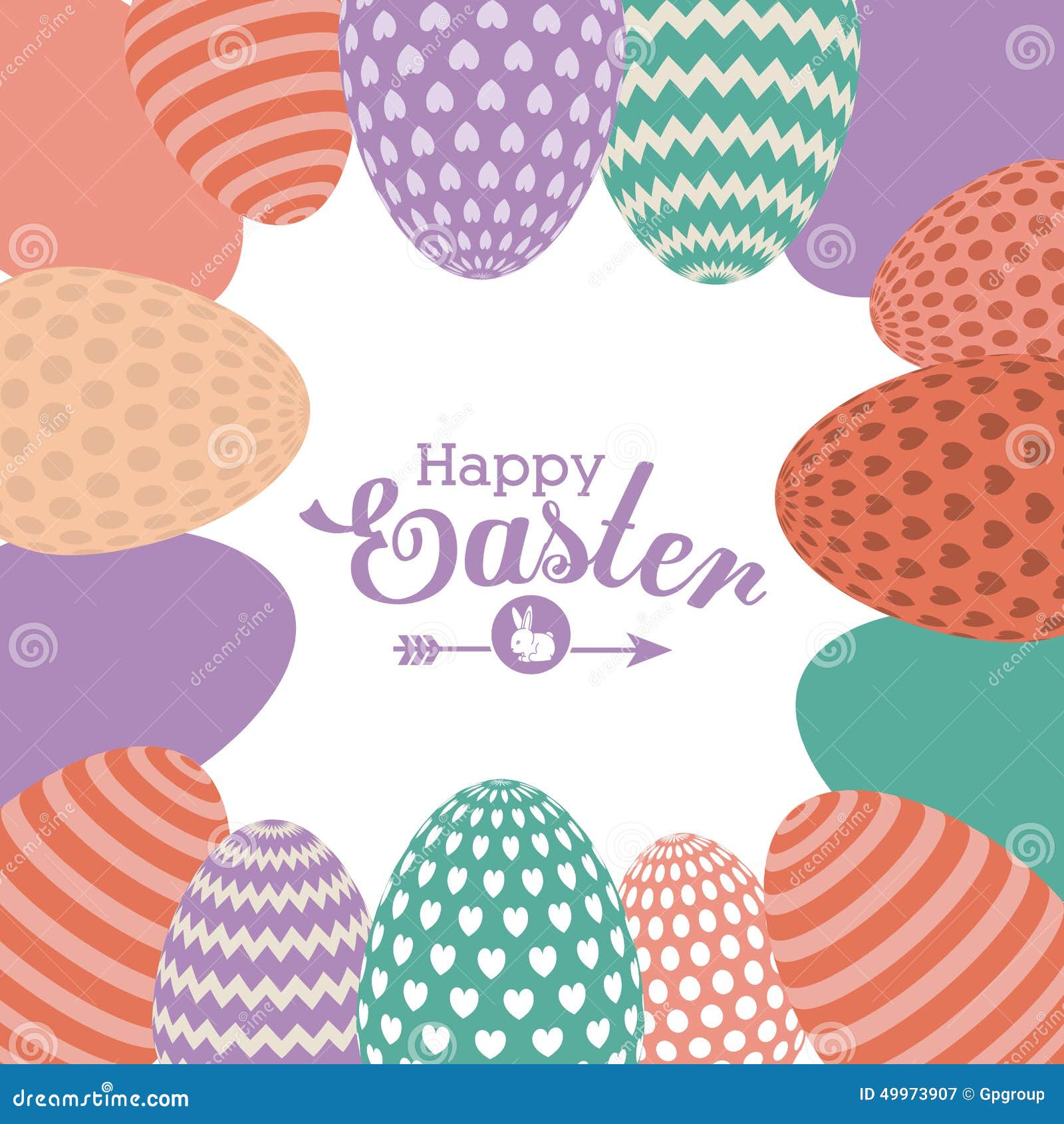 Happy Easter Card Design, Illustration. Stock Illustration ...