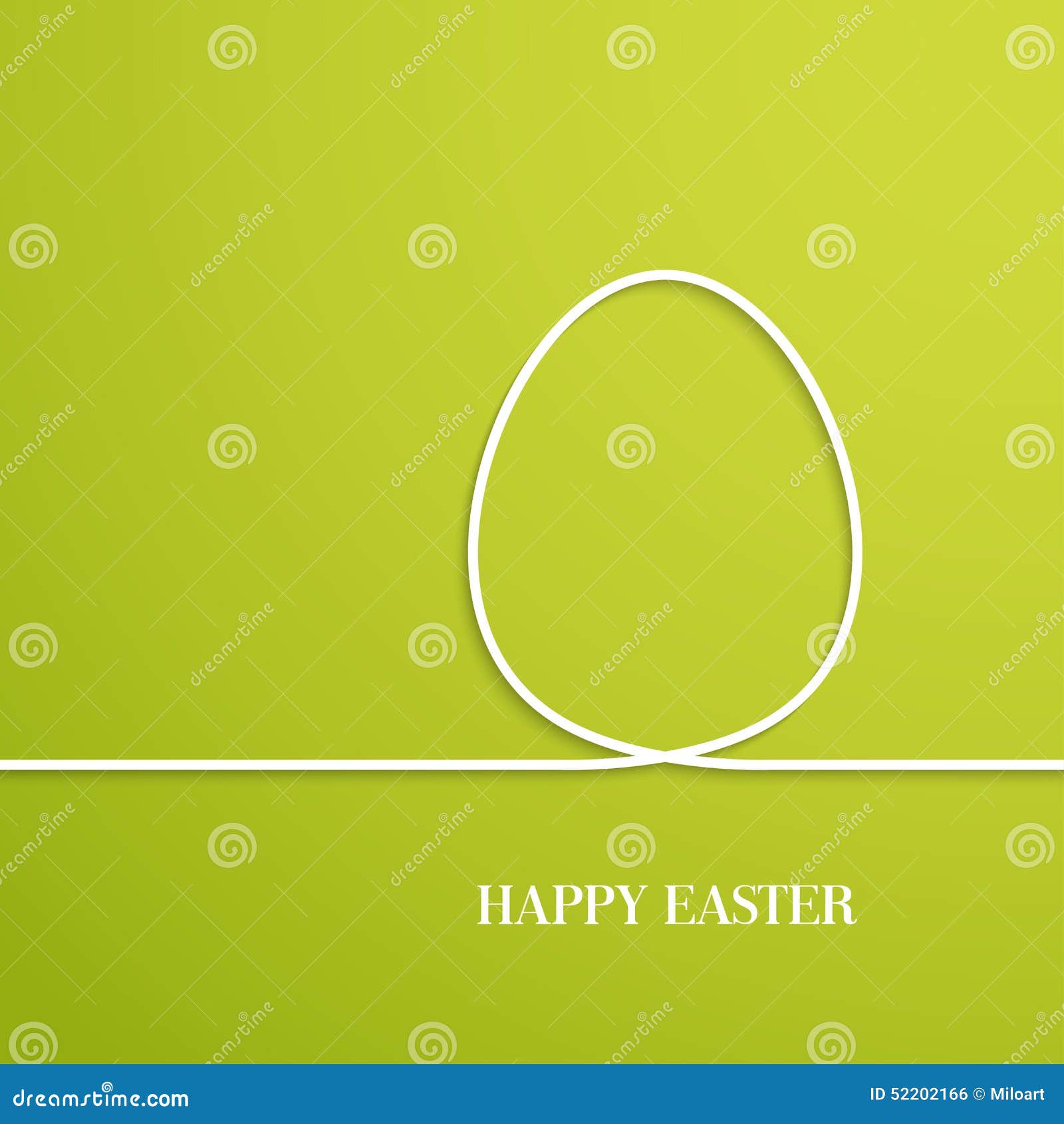 Happy Easter Card with Paper Egg. Stock Vector - Illustration of decor ...