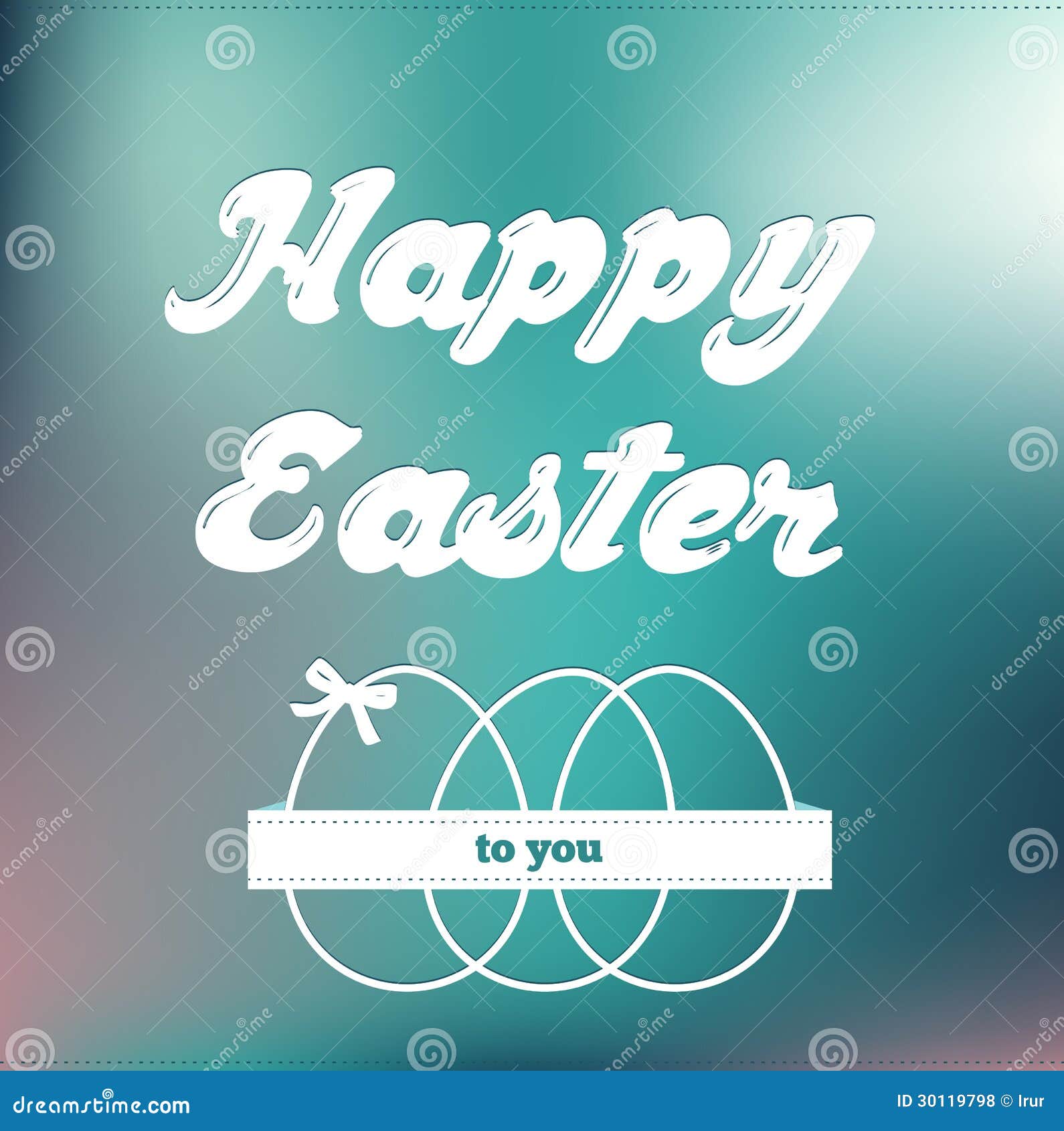 Happy Easter Card on Soft Background Stock Vector - Illustration of ...