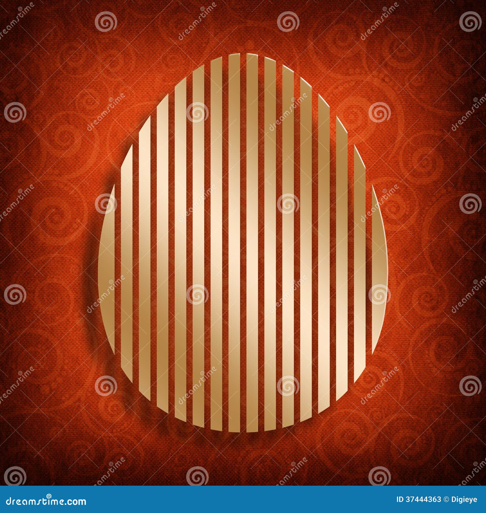 Happy Easter Card Template - Shape of Egg Stock Illustration ...