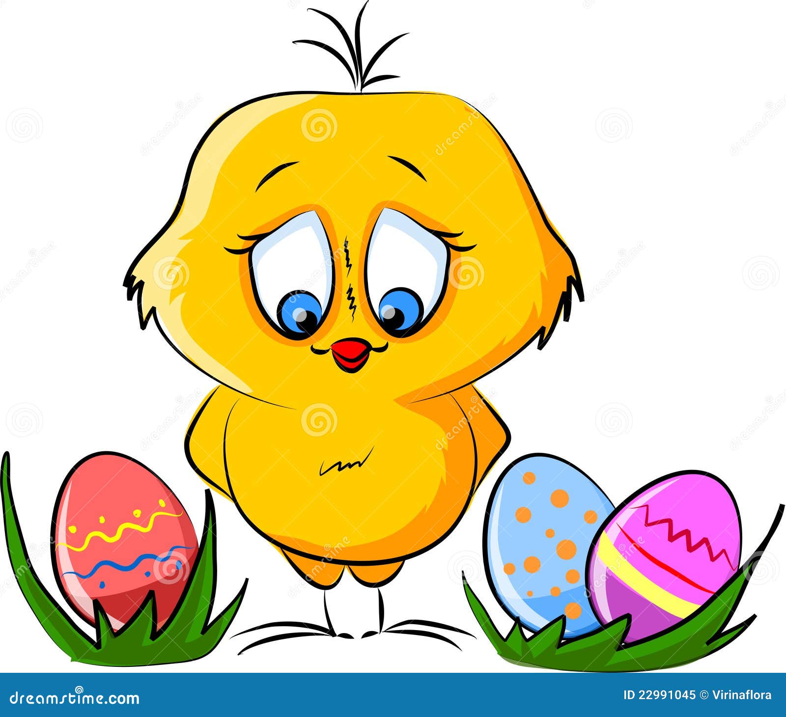 Happy Easter, Cartoon Card Vector Stock Vector - Illustration of ...
