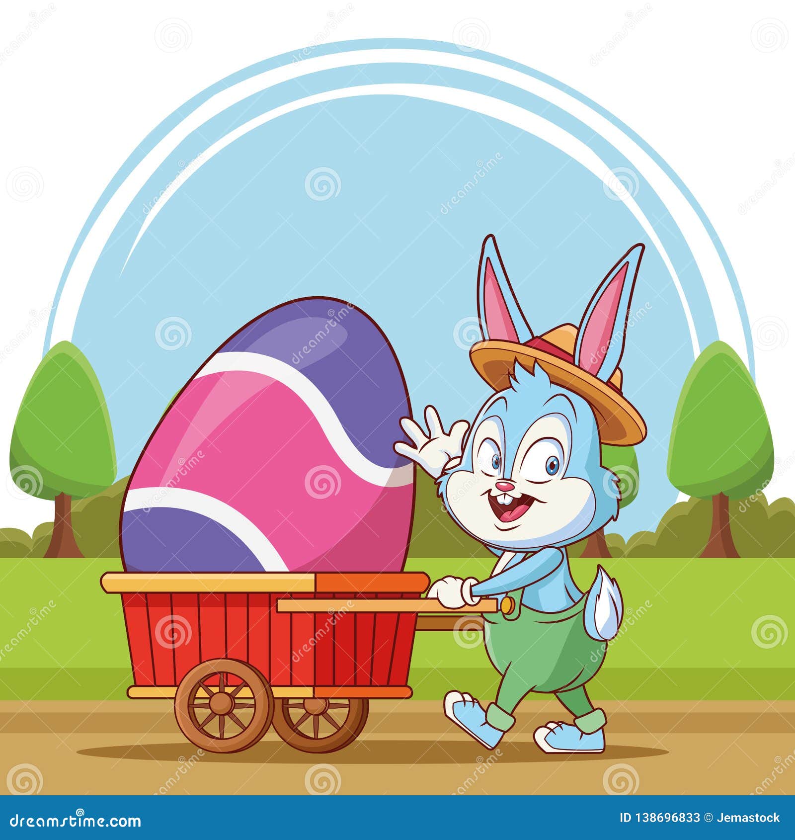 Happy easter cartoon stock vector. Illustration of colorful - 138696833