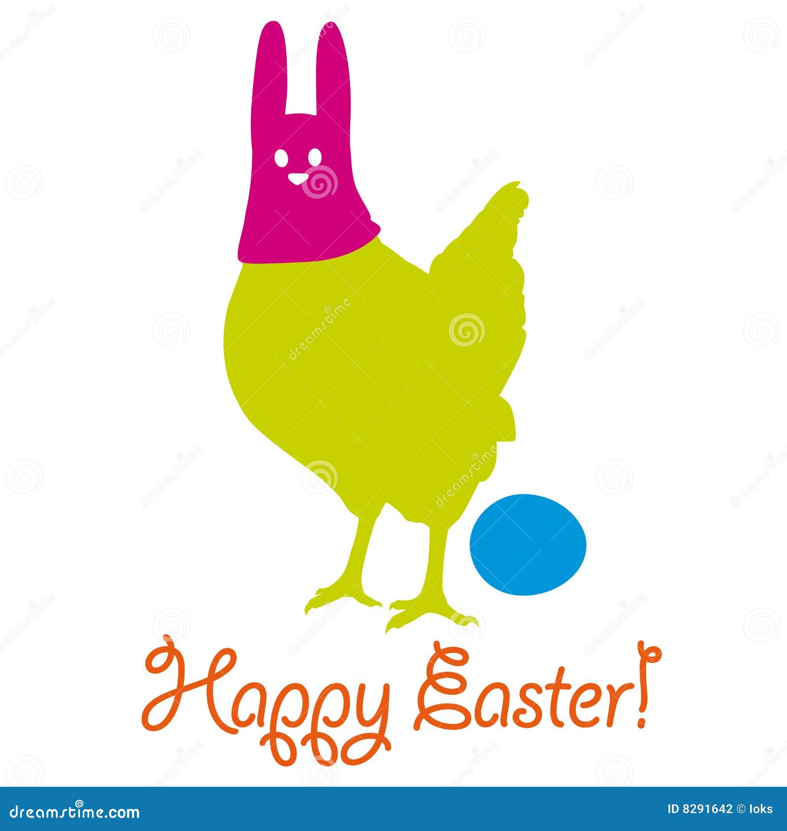 Happy easter chicken stock vector. Illustration of merry - 8291642