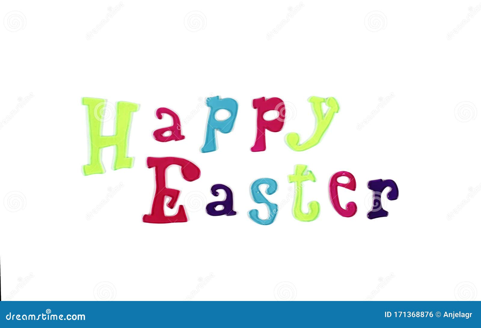 Happy Easter Colorful Lettering Stock Photo - Image of pink, decorative ...