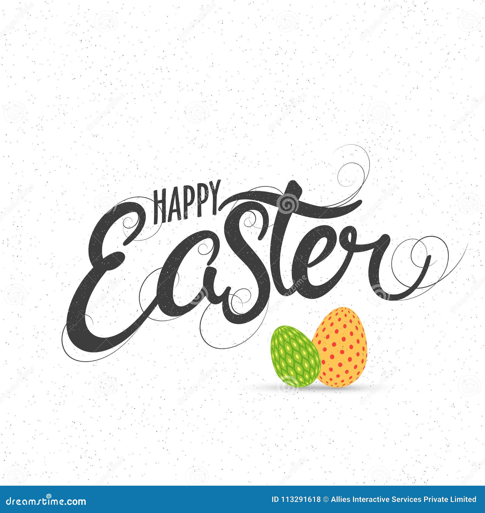 Happy Easter Concept with Colorful Eggs. Stock Illustration ...