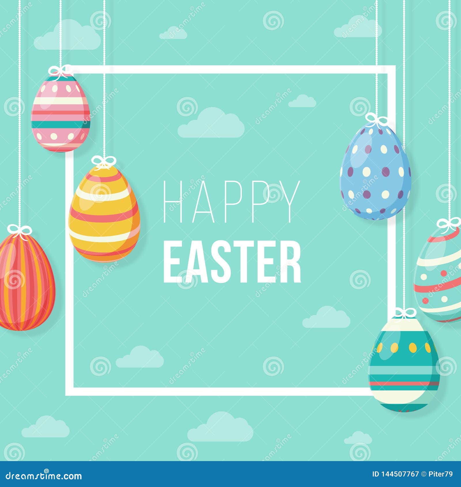 Happy Easter Concept of Greeting Card Stock Illustration - Illustration ...