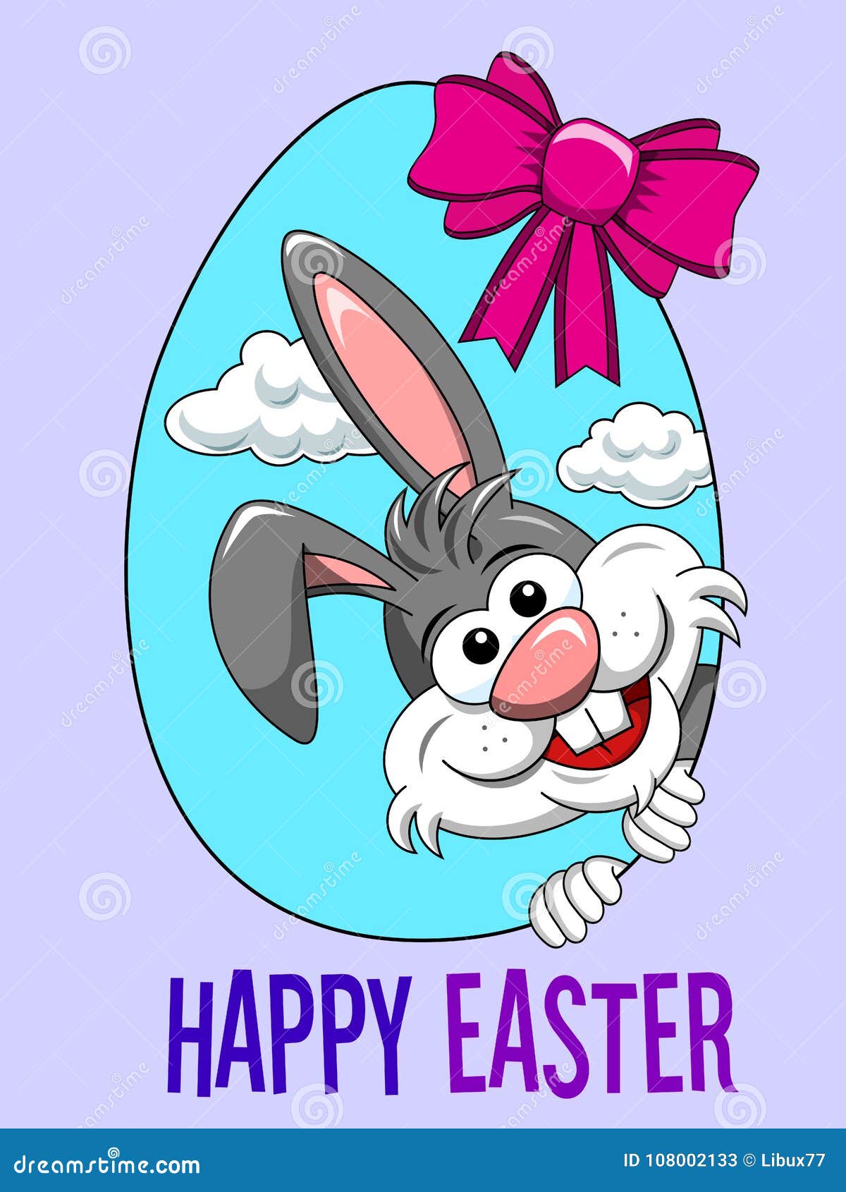 Happy Easter Cute Rabbit Bunny Peek a Boo from Egg Shape Banner Stock ...